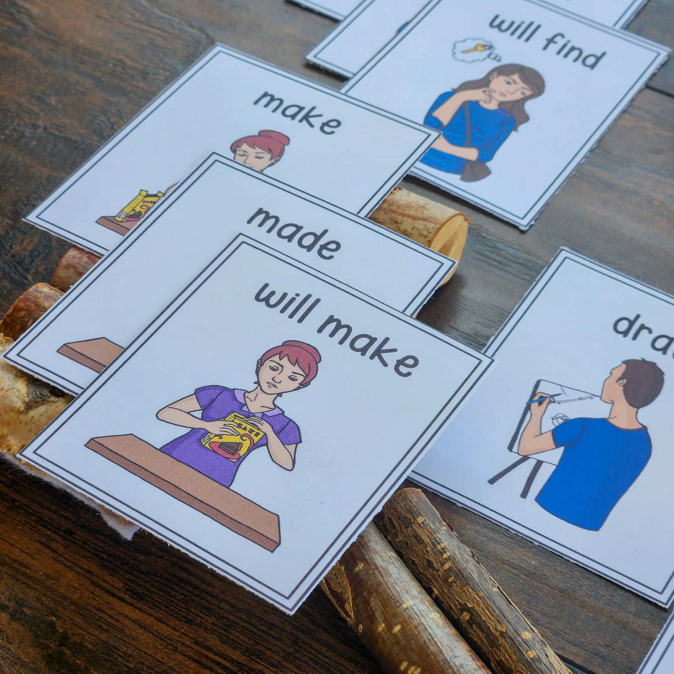 Past, Present, Future Verbs (literacy) – montessorikiwi