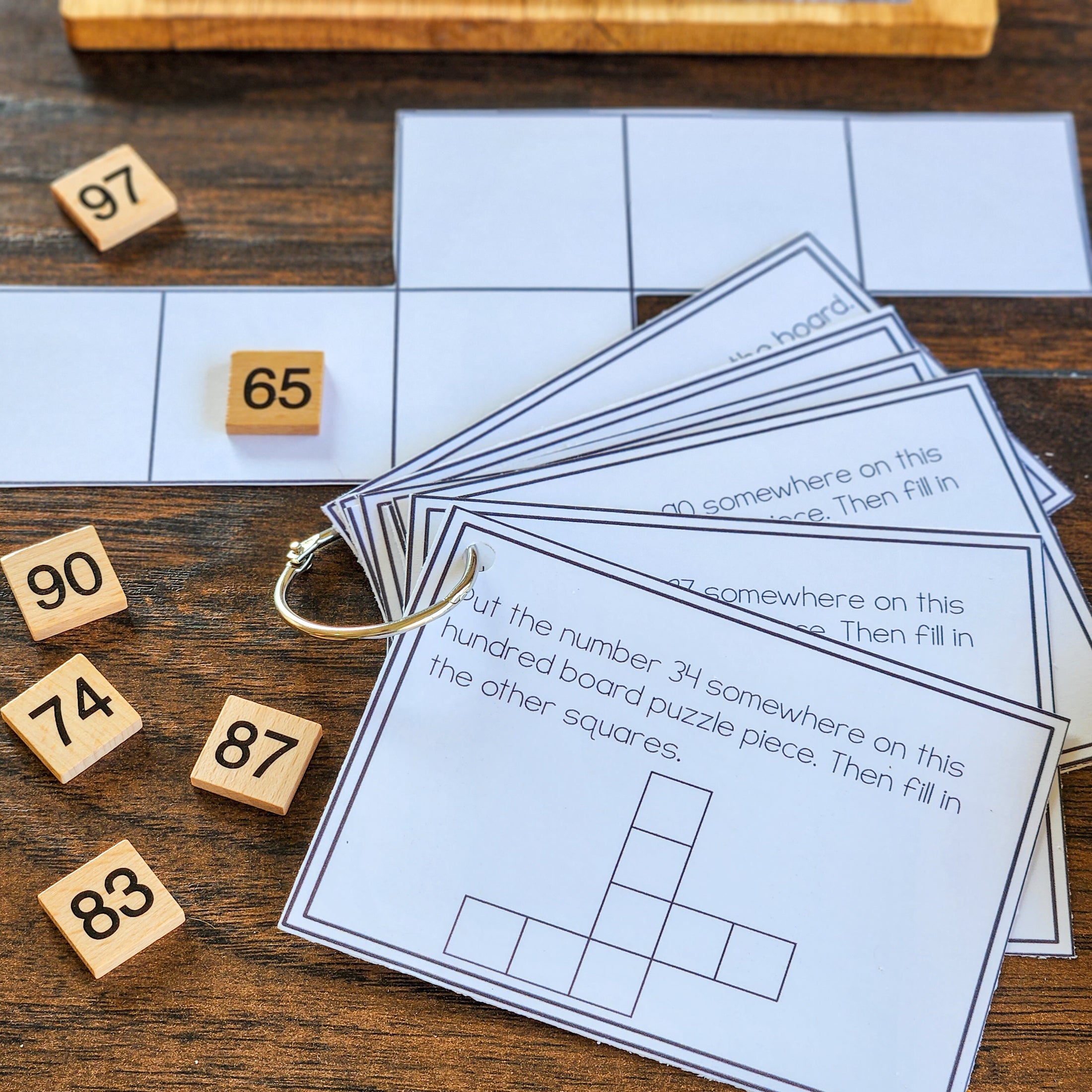 Hundred Board Puzzle Pieces Task Cards – montessorikiwi