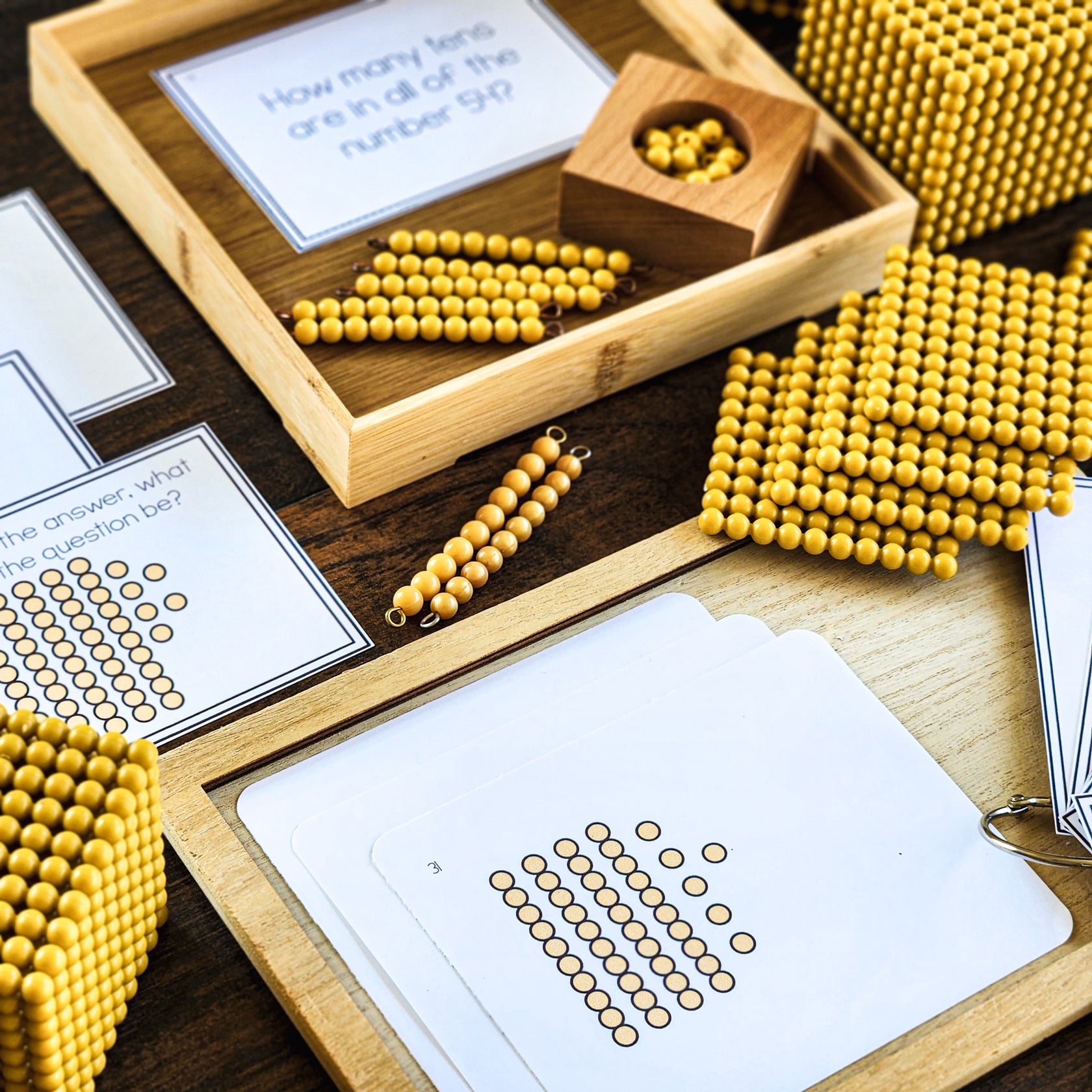 Basic place value task cards – montessorikiwi