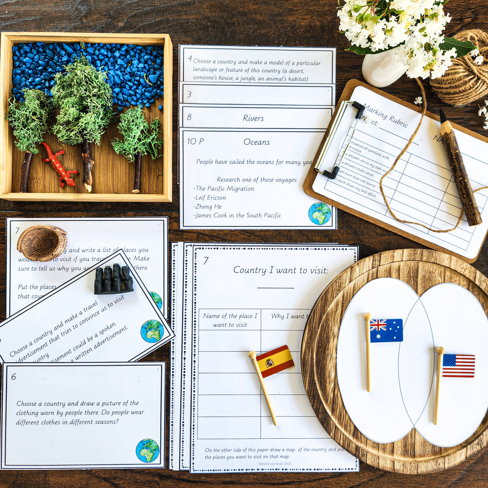 Geography Projects Bundle – montessorikiwi
