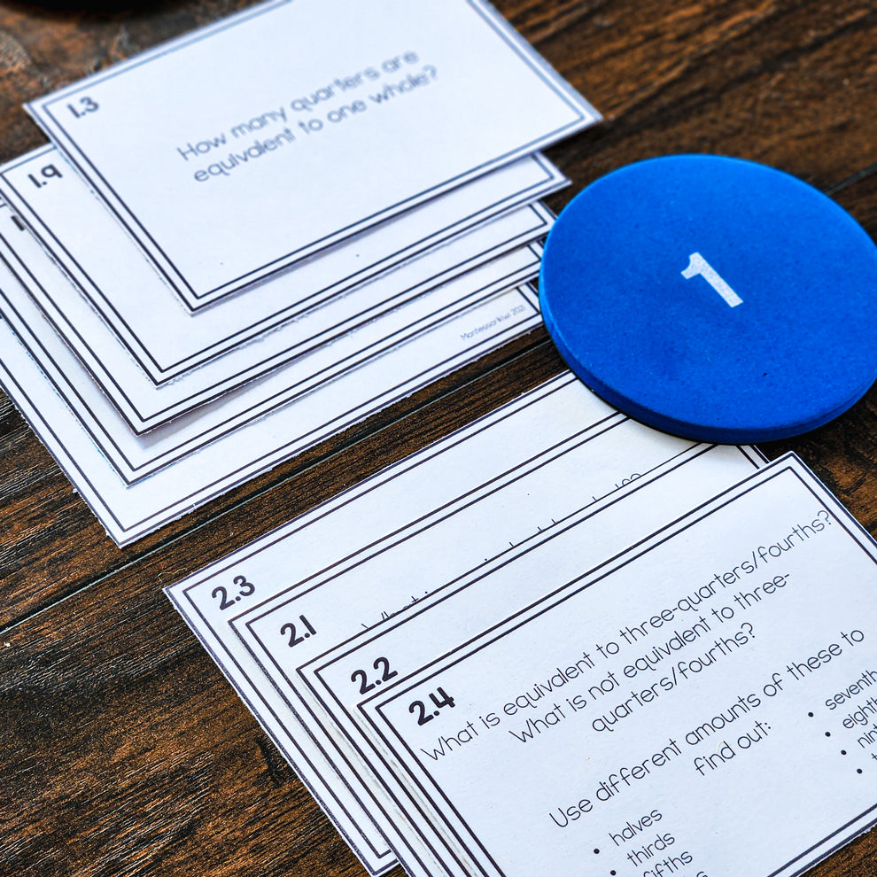 Equivalent Equivalence Fraction Task Cards (Montessori) – montessorikiwi
