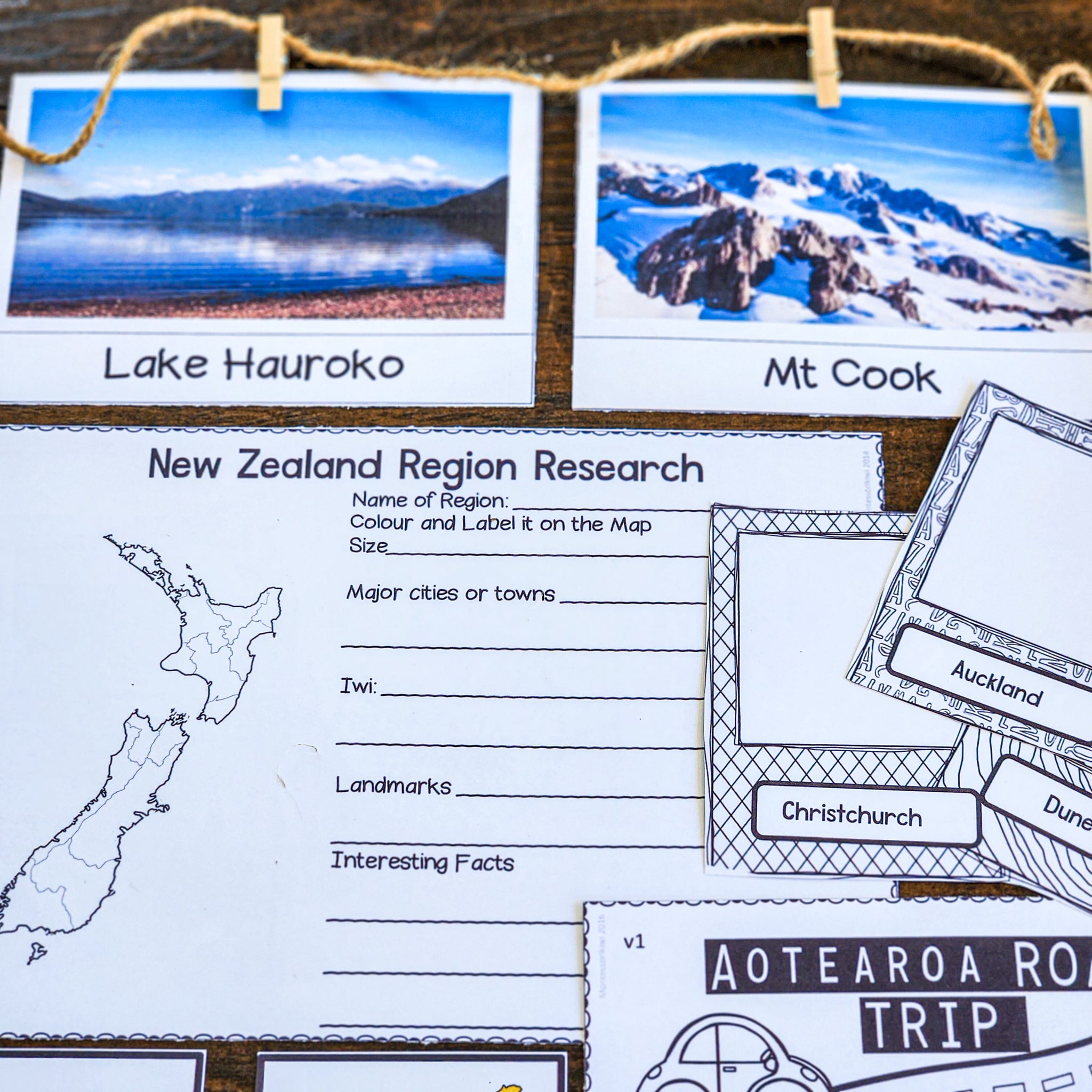 NZ New Zealand Mapping Activities – montessorikiwi