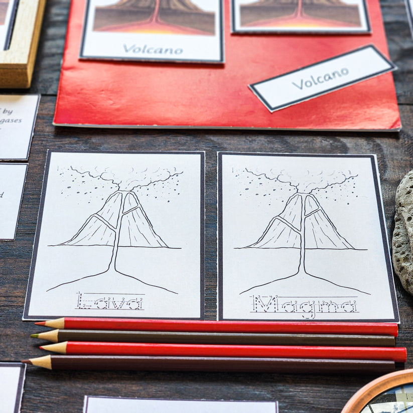 Montessori Parts of a Volcano 3 Part Cards Activities - FREE ...