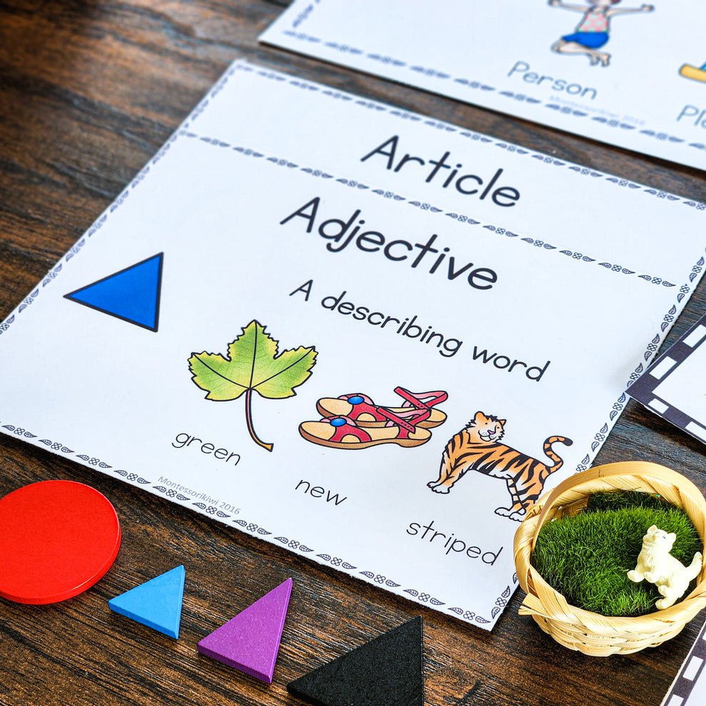Montessori Grammar Parts of Speech Posters (literacy) – montessorikiwi