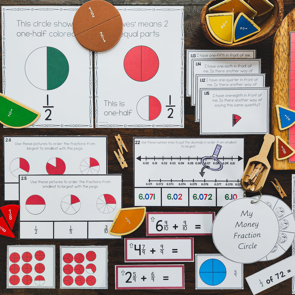 Montessori Fraction Bundle (Hands-On Activities & Task Cards ...
