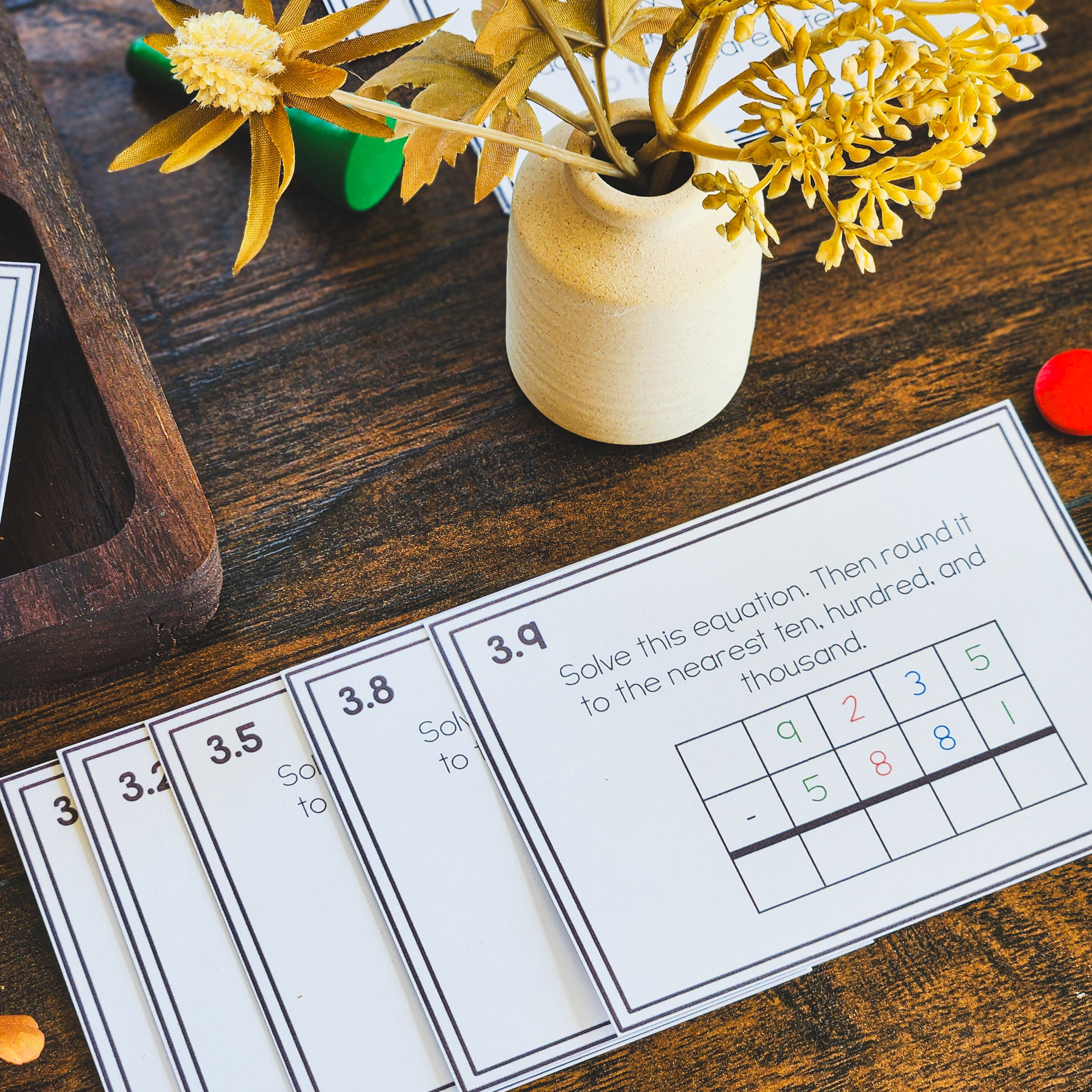 Rounding Numbers Task or Command Cards – montessorikiwi