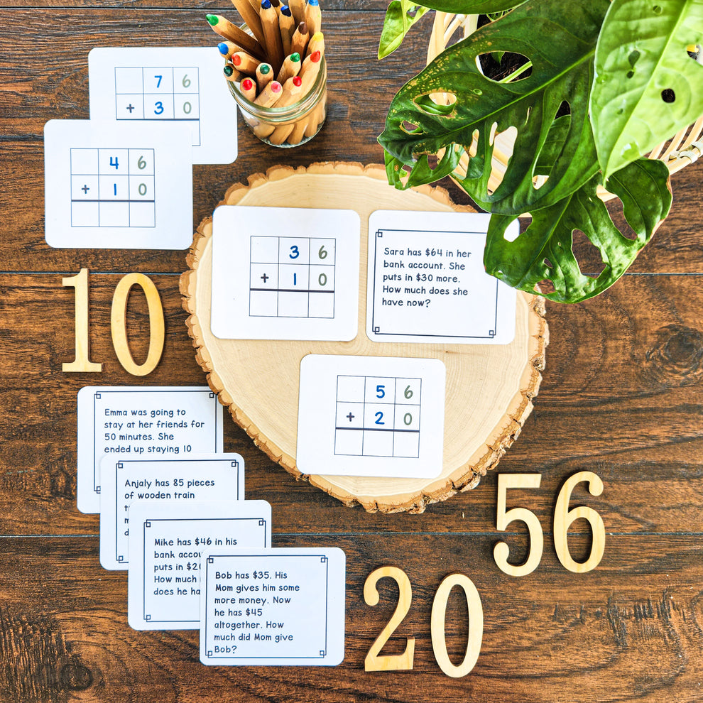 Montessori math: Adding with 10s Golden Beads and Stamp Game ...