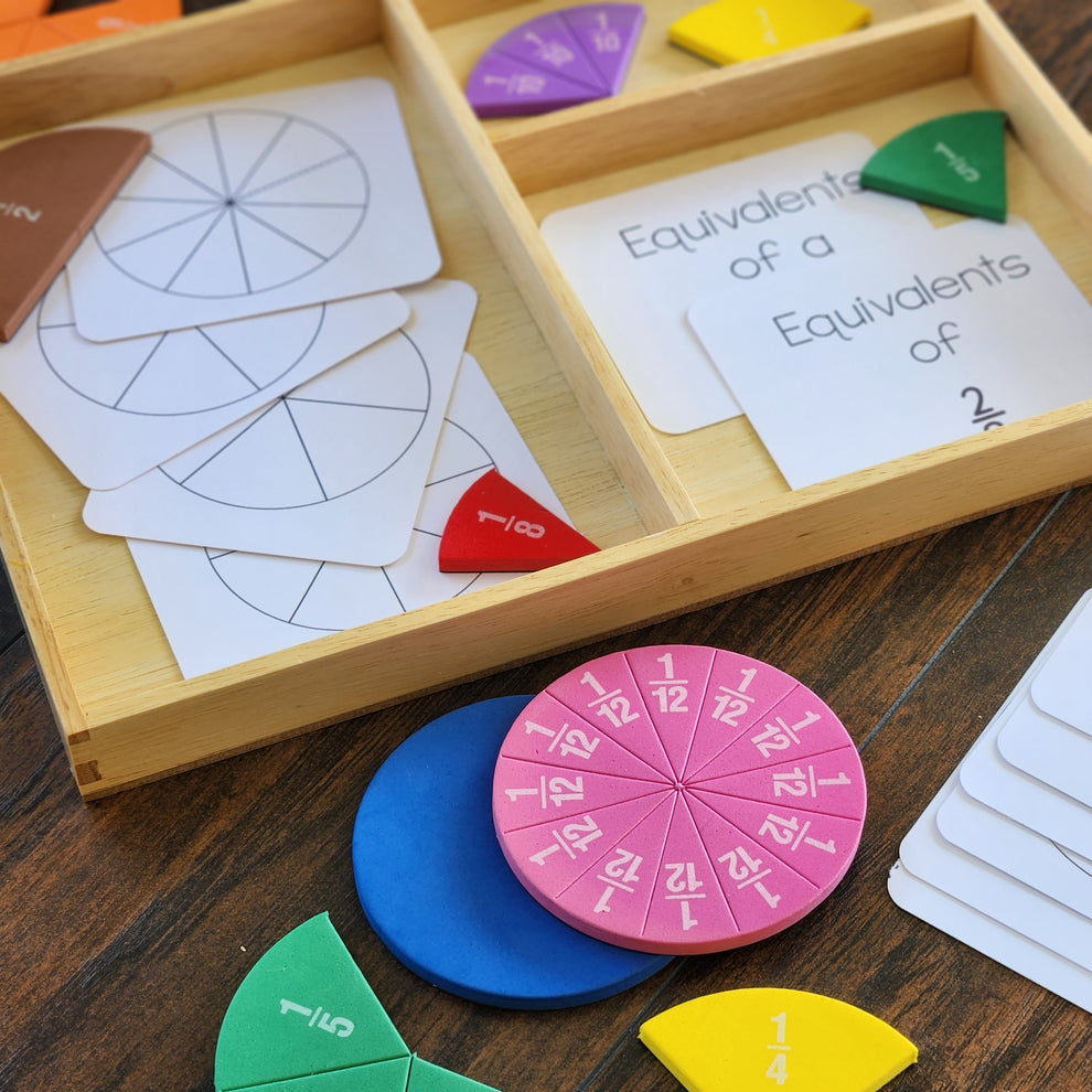 Equivalent fraction booklet for montessori fraction circles free ...