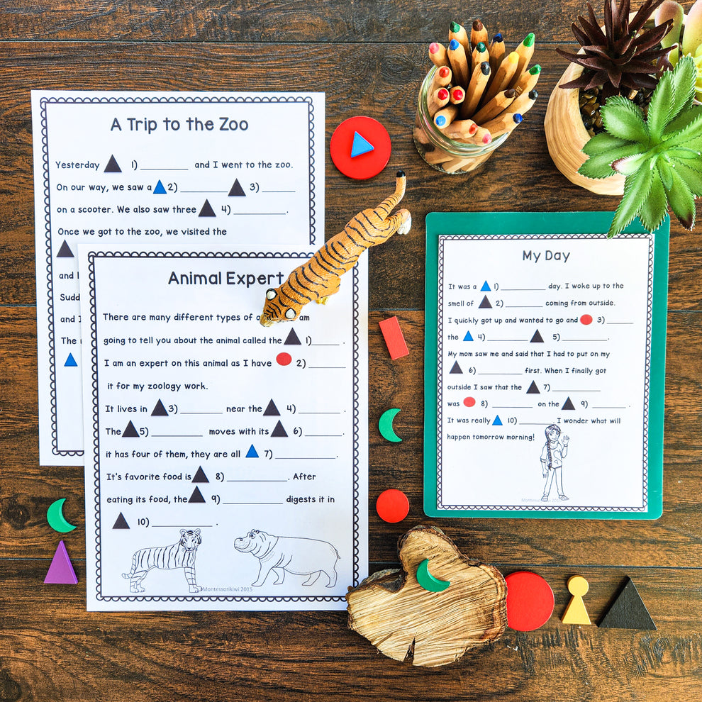 Montessori grammar activity set 1 (literacy) – montessorikiwi