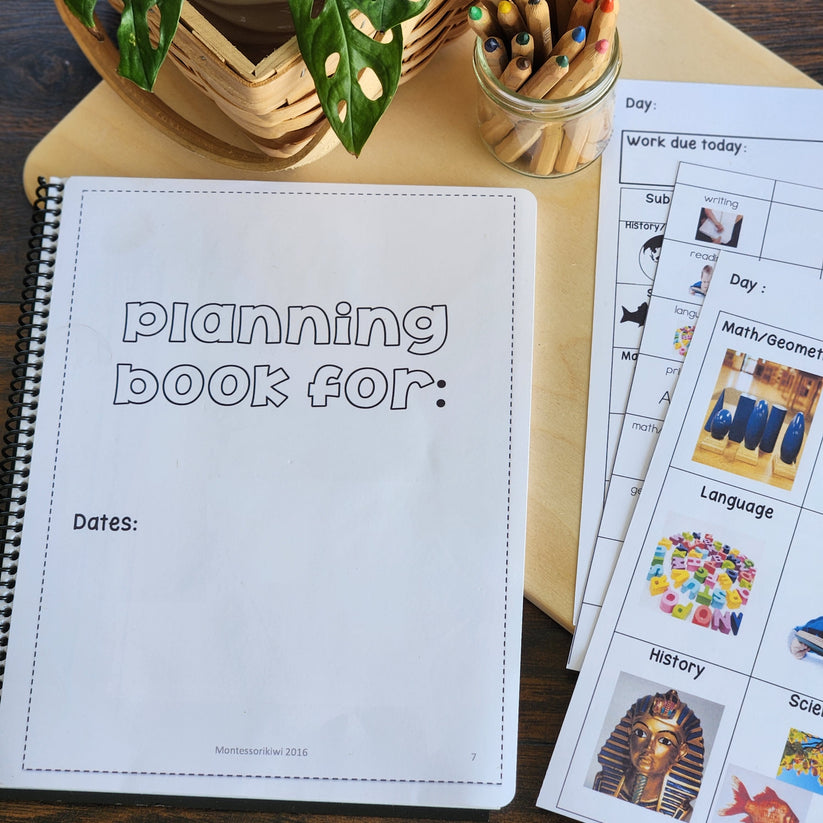 Editable Montessori Work Plans Template | Printable Weekly Planner for ...