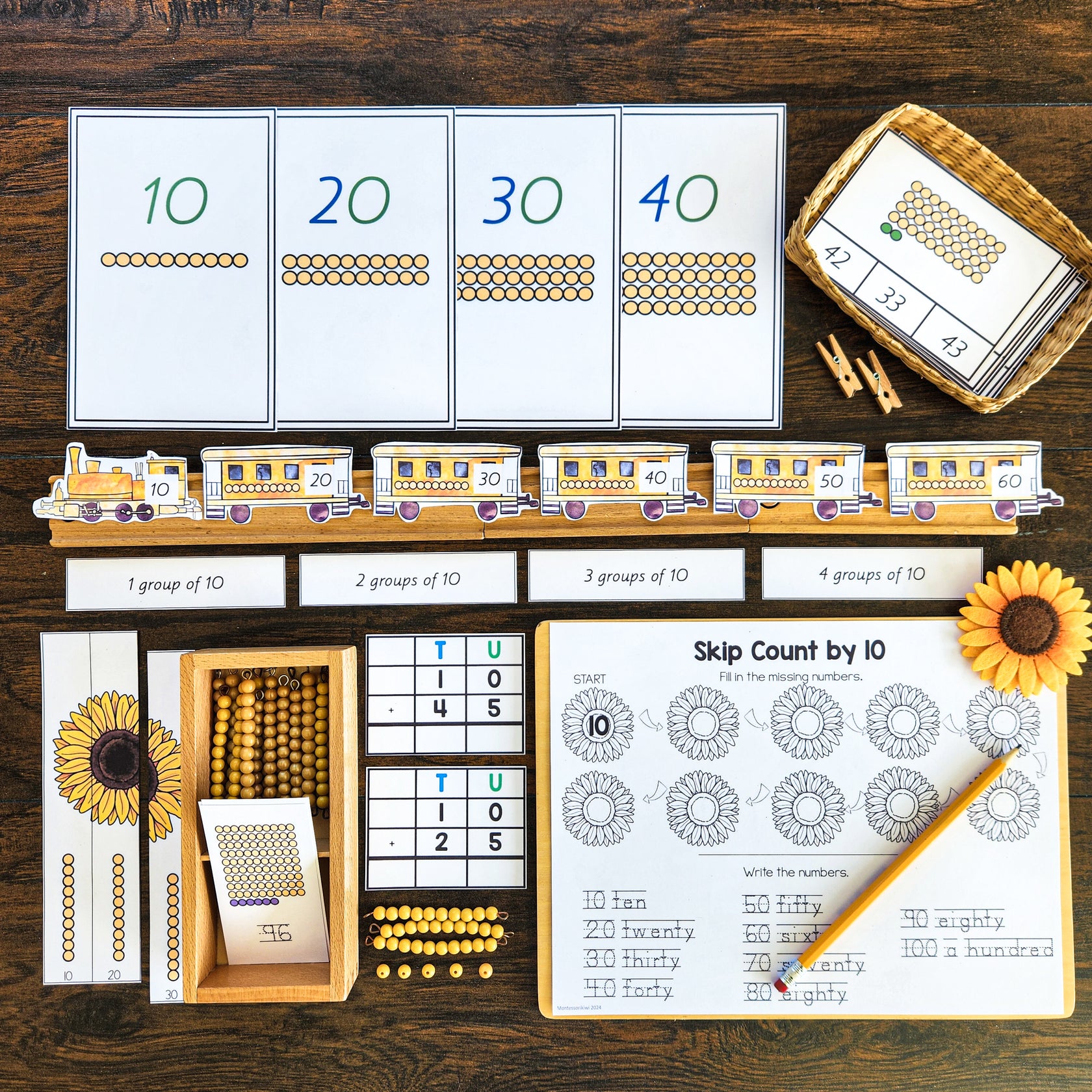 Skip counting in 10 - Montessori inspired (math) – montessorikiwi