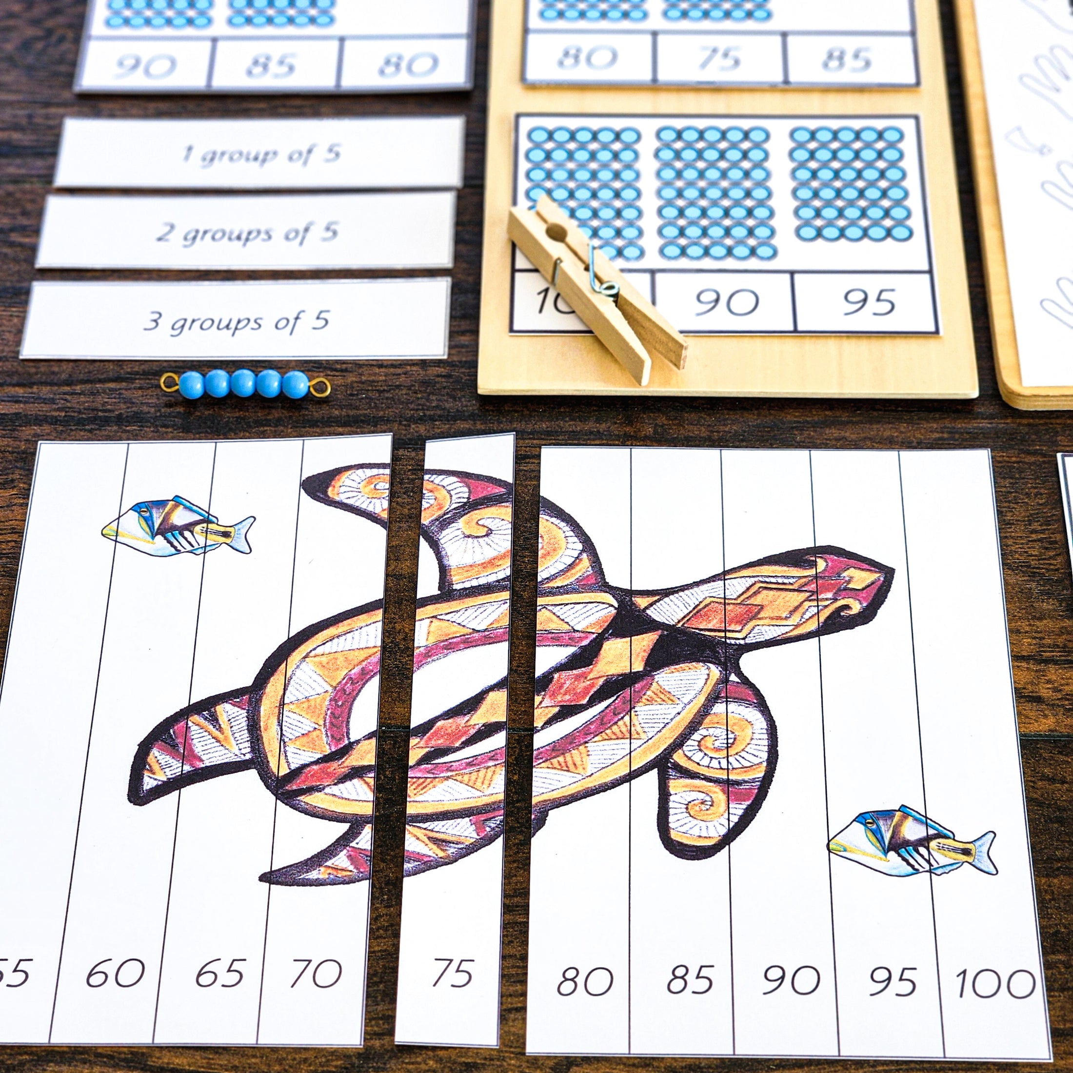 Skip Counting in 5 (Math resource) – montessorikiwi