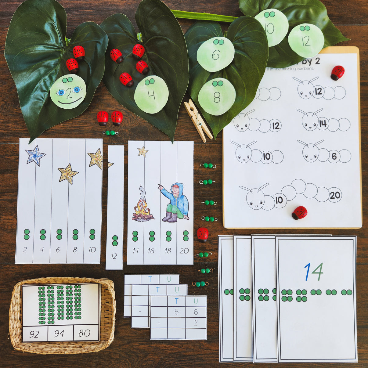 Skip Counting in 2 (Math resource) – montessorikiwi