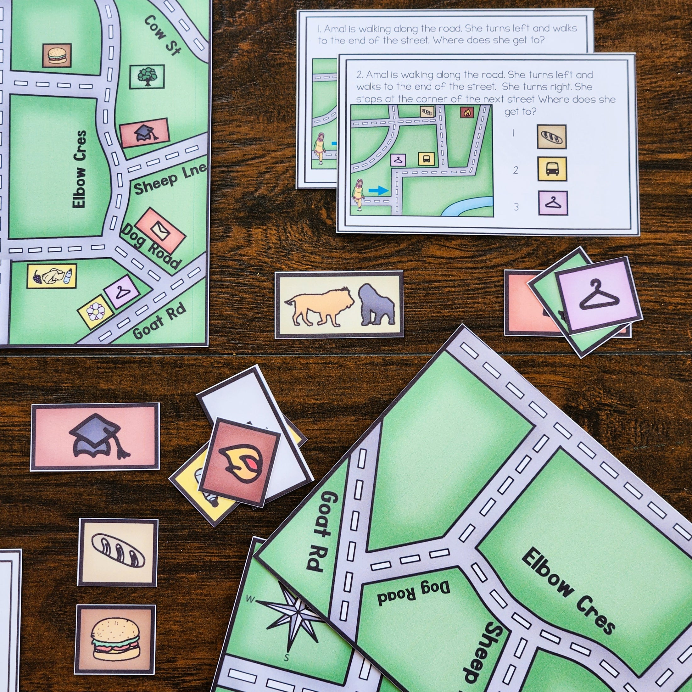 Hands on map reading and following cardinal directions – montessorikiwi