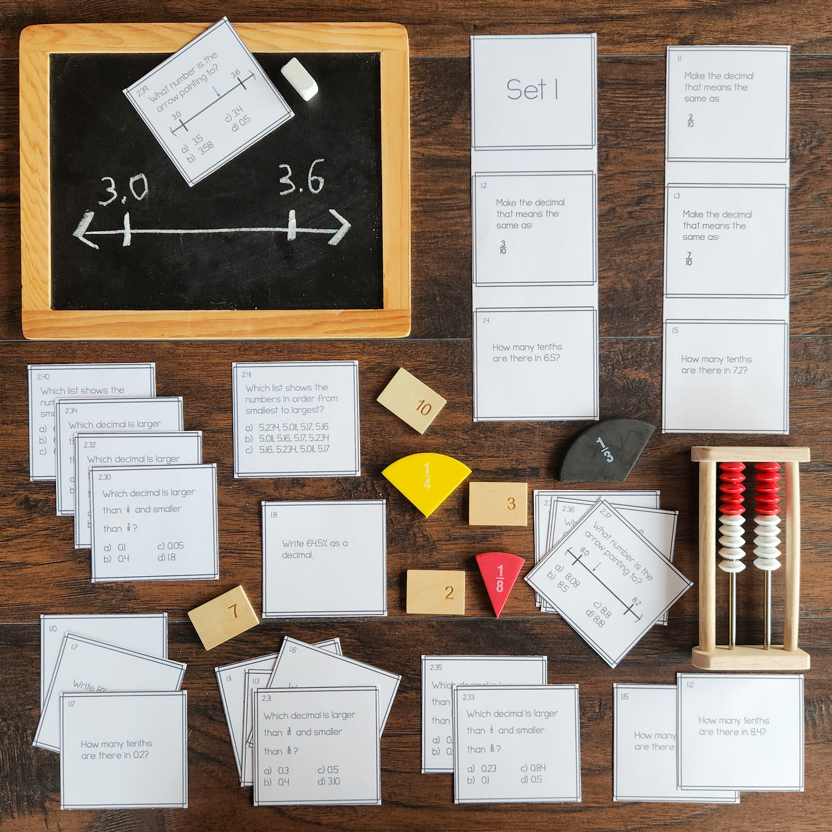 Decimal Task Cards | Montessori Math Centers for Rounding, Comparing ...
