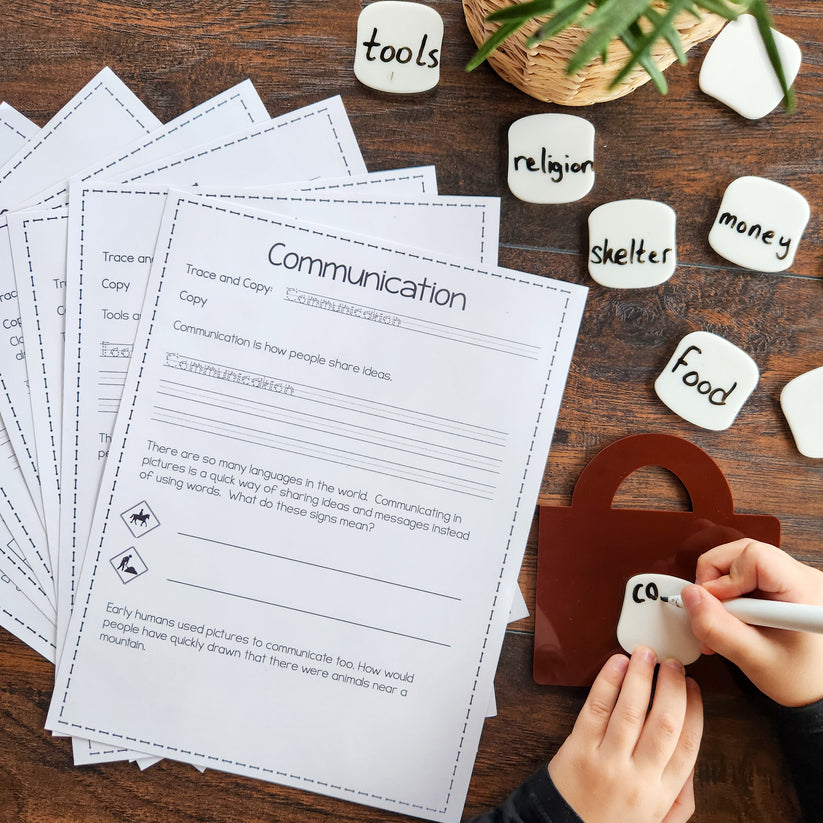 Fundamental Human Needs Workbook | Montessori Cosmic Study – montessorikiwi