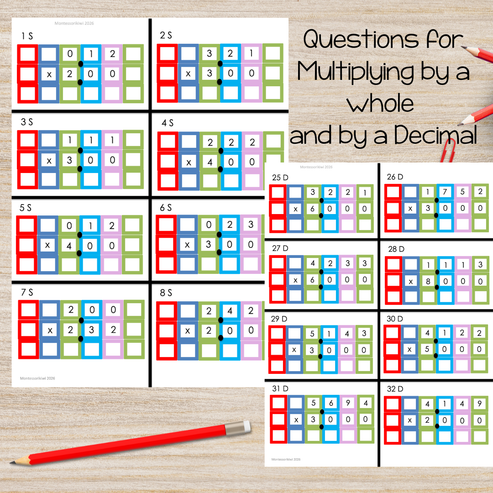 Multiplying decimals by a whole number or decimal – montessorikiwi