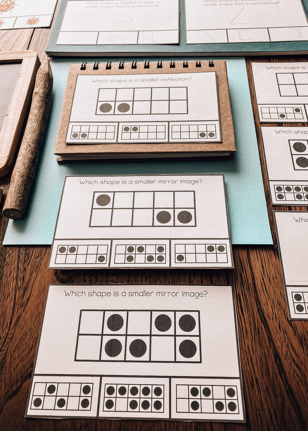 Symmetry and Mirror Reflection Clip and Flip Cards (Math) – montessorikiwi