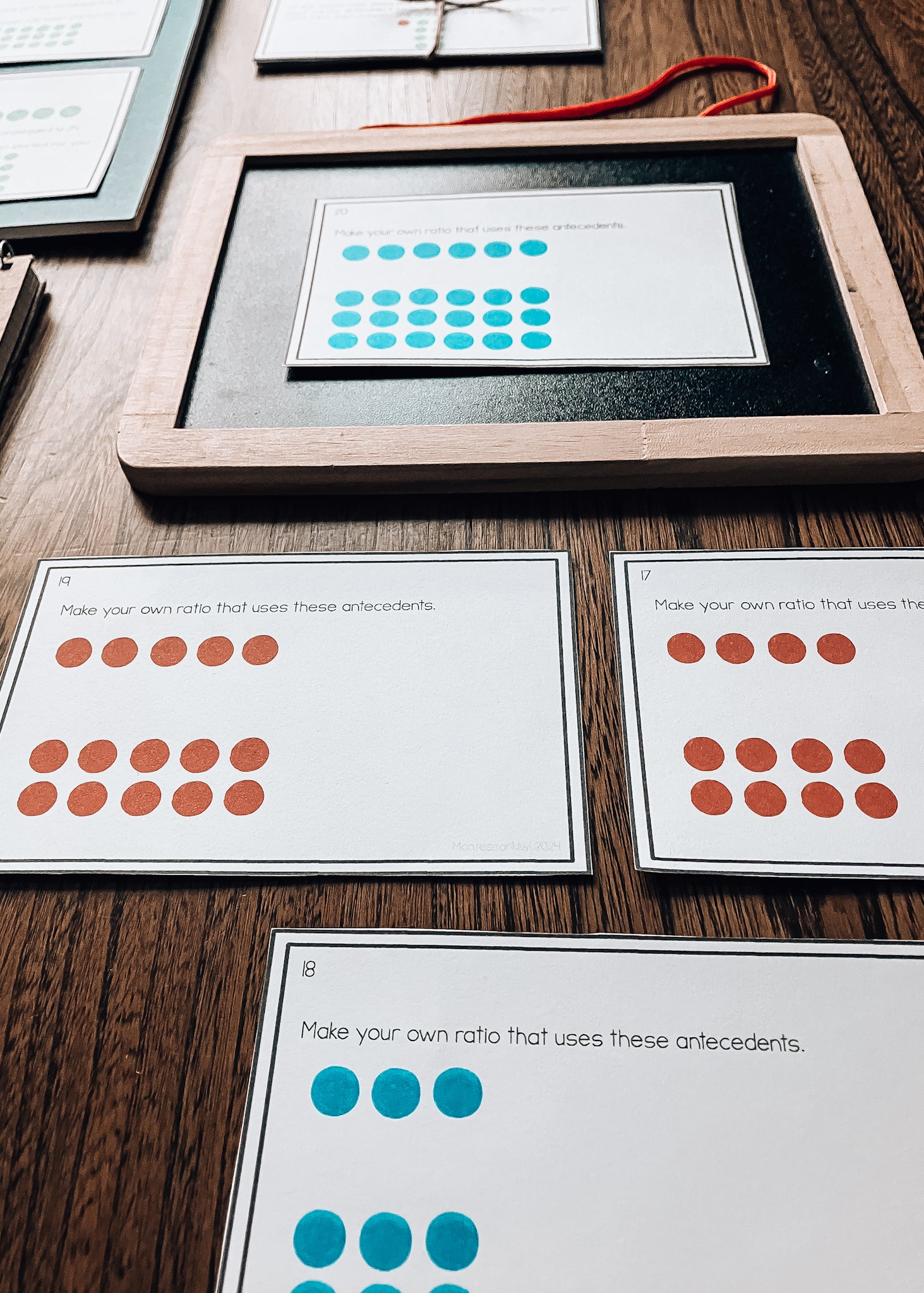 Proportions and Ratios Self Correcting Task Cards (Math) – montessorikiwi