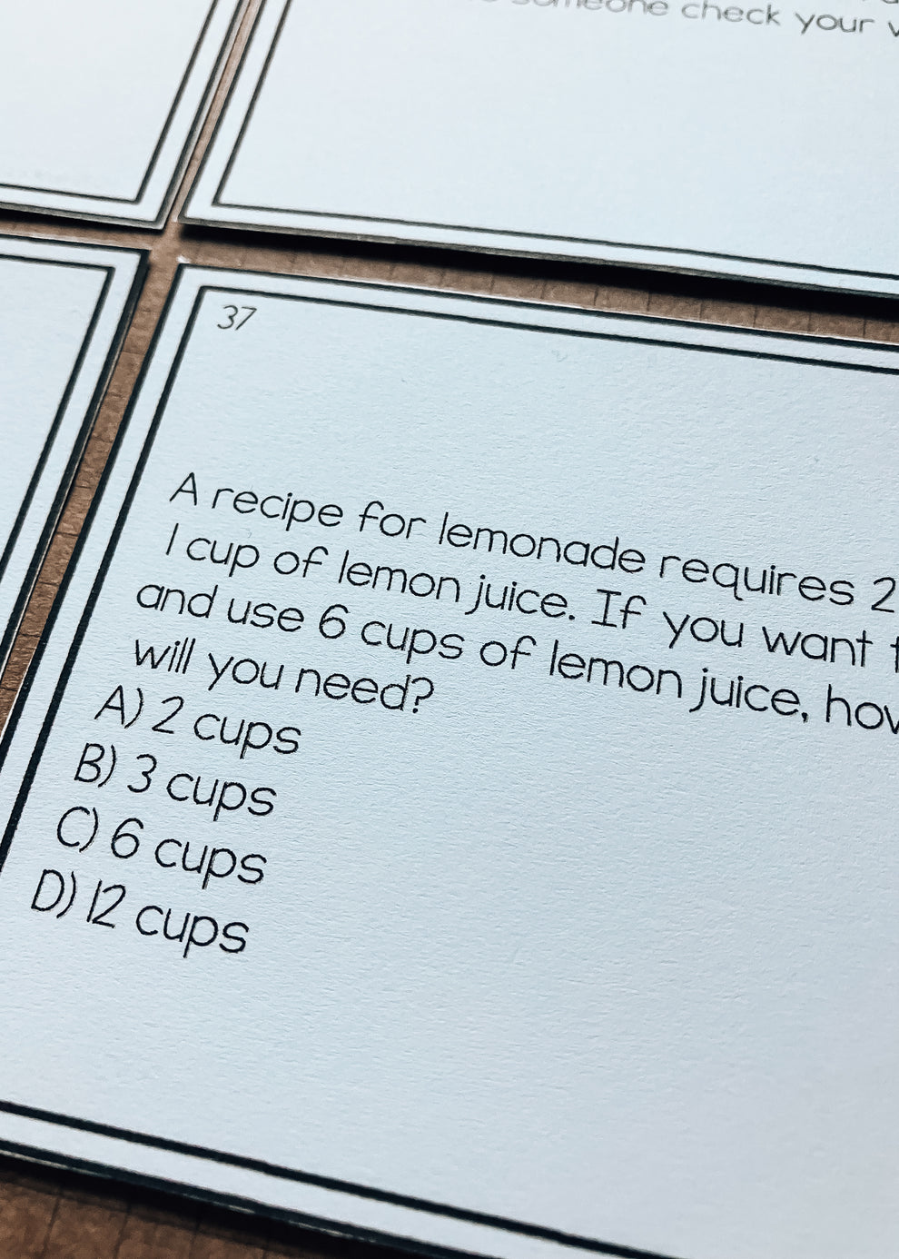 Proportions and Ratios Self Correcting Task Cards (Math) – montessorikiwi