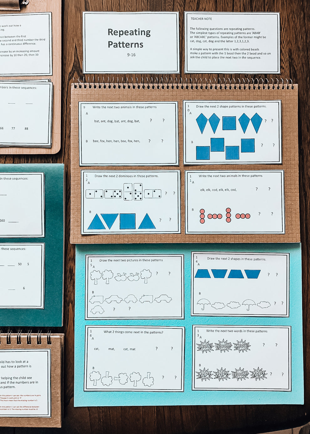 Patterns and Rules Task Cards (math) – montessorikiwi