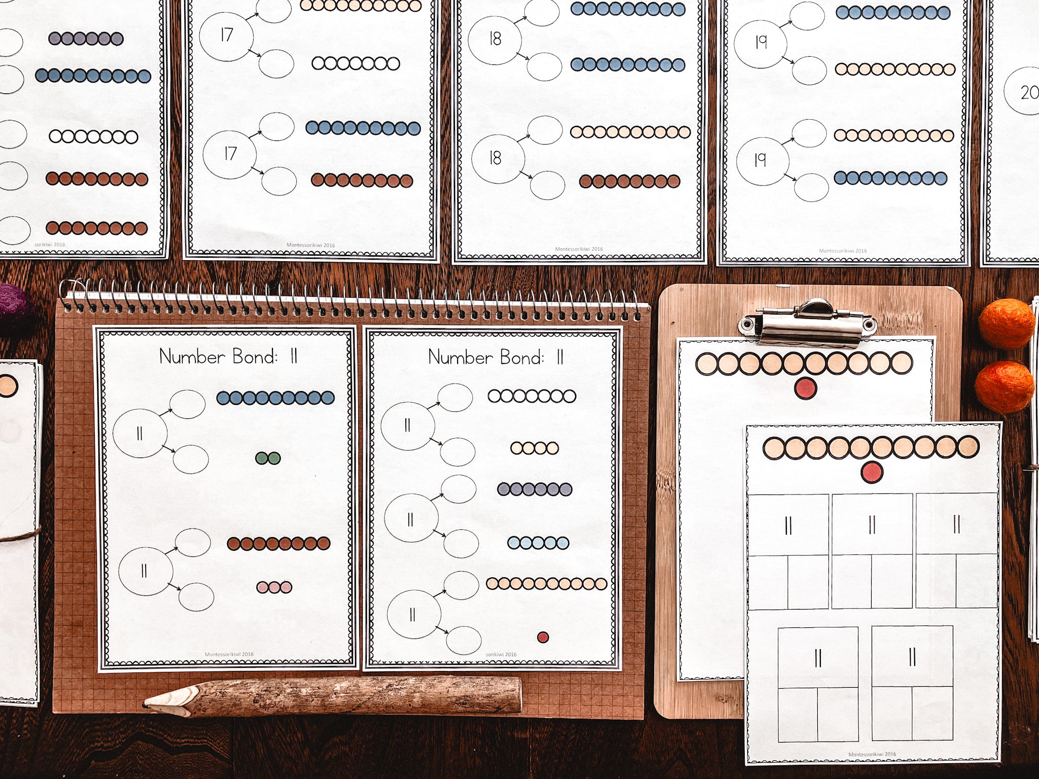 Montessori Number bonds 11-20 – montessorikiwi