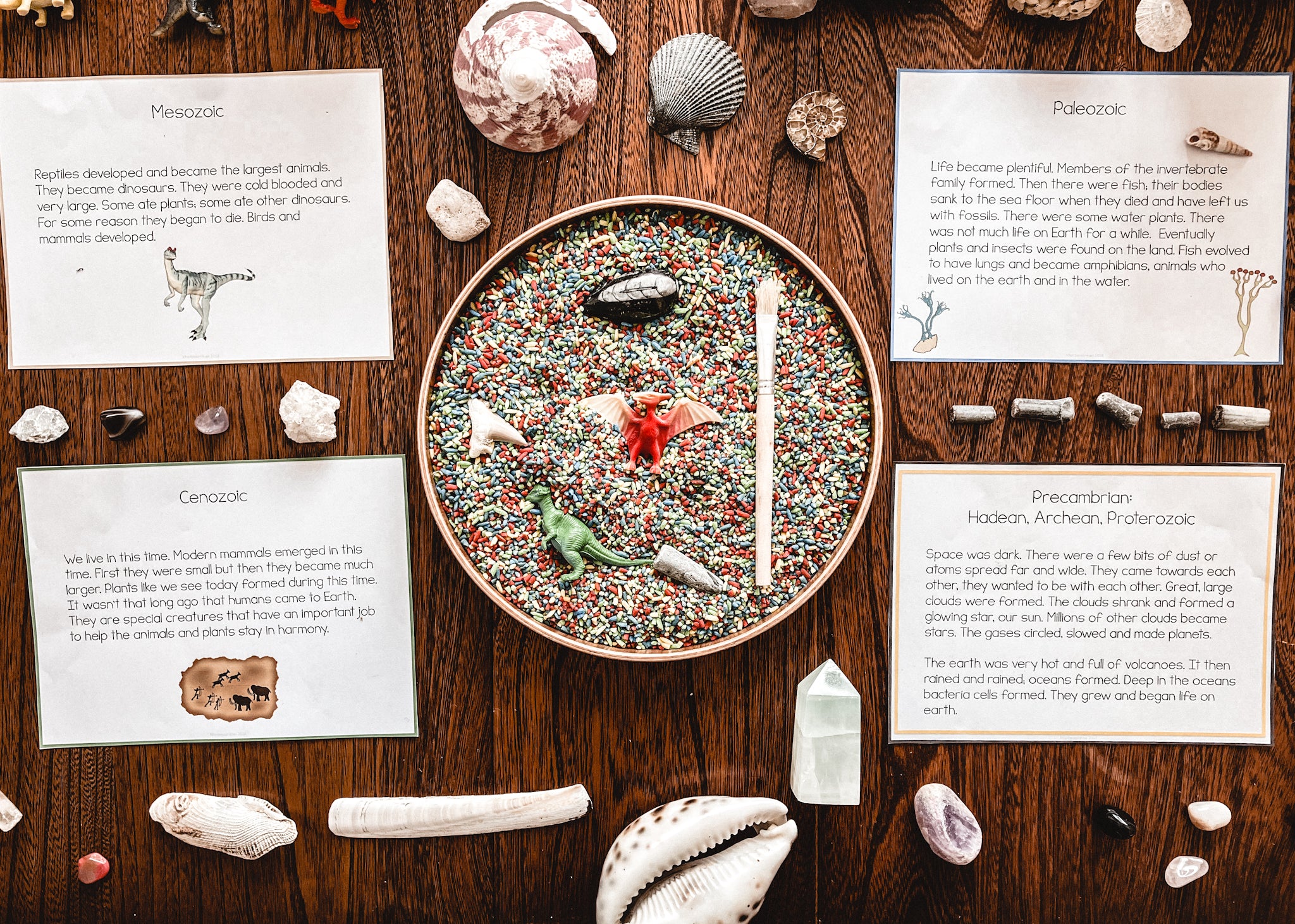 Clock of Eras paragraphs and cloze work (cosmic) – montessorikiwi