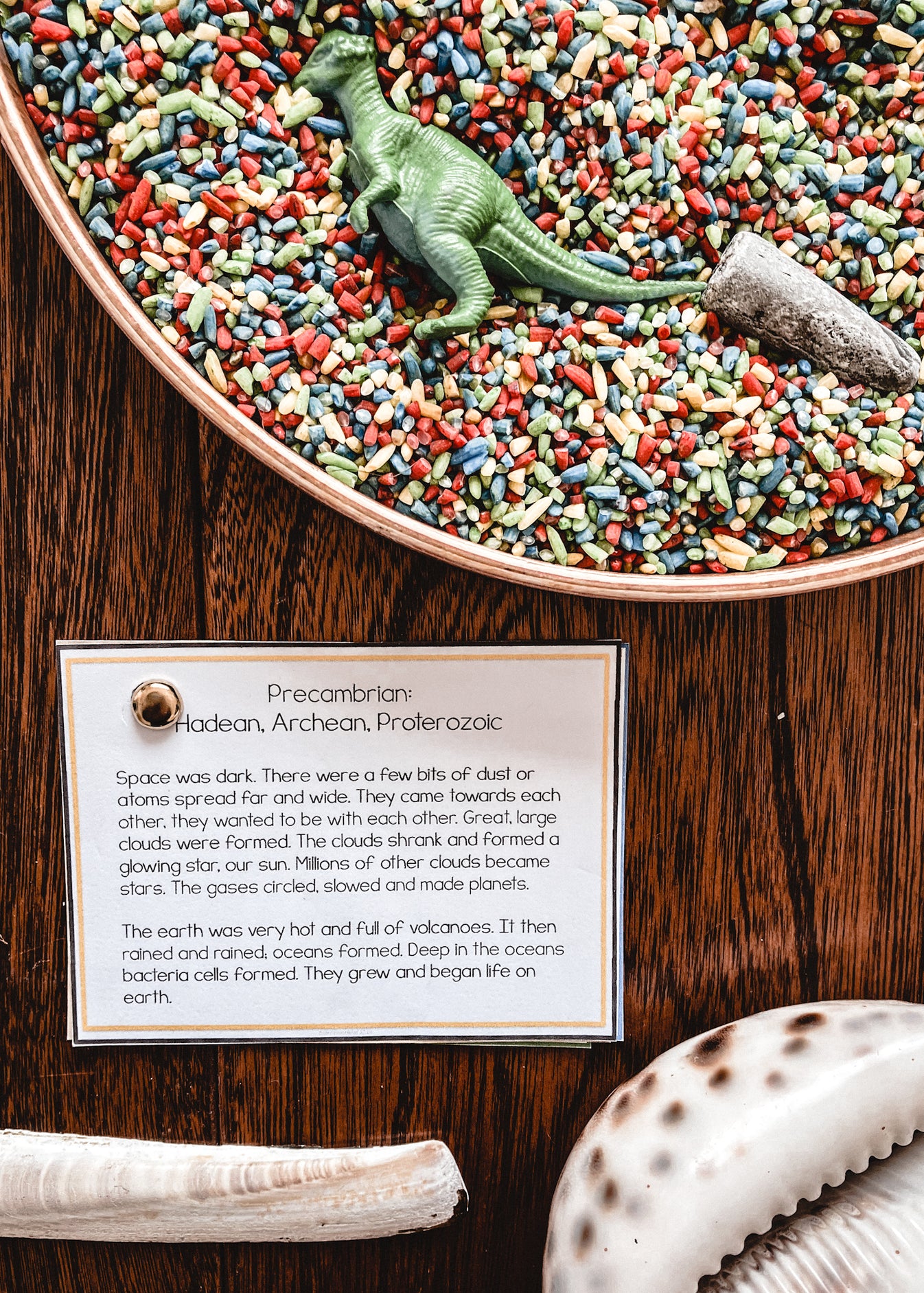 Clock of Eras paragraphs and cloze work (cosmic) – montessorikiwi