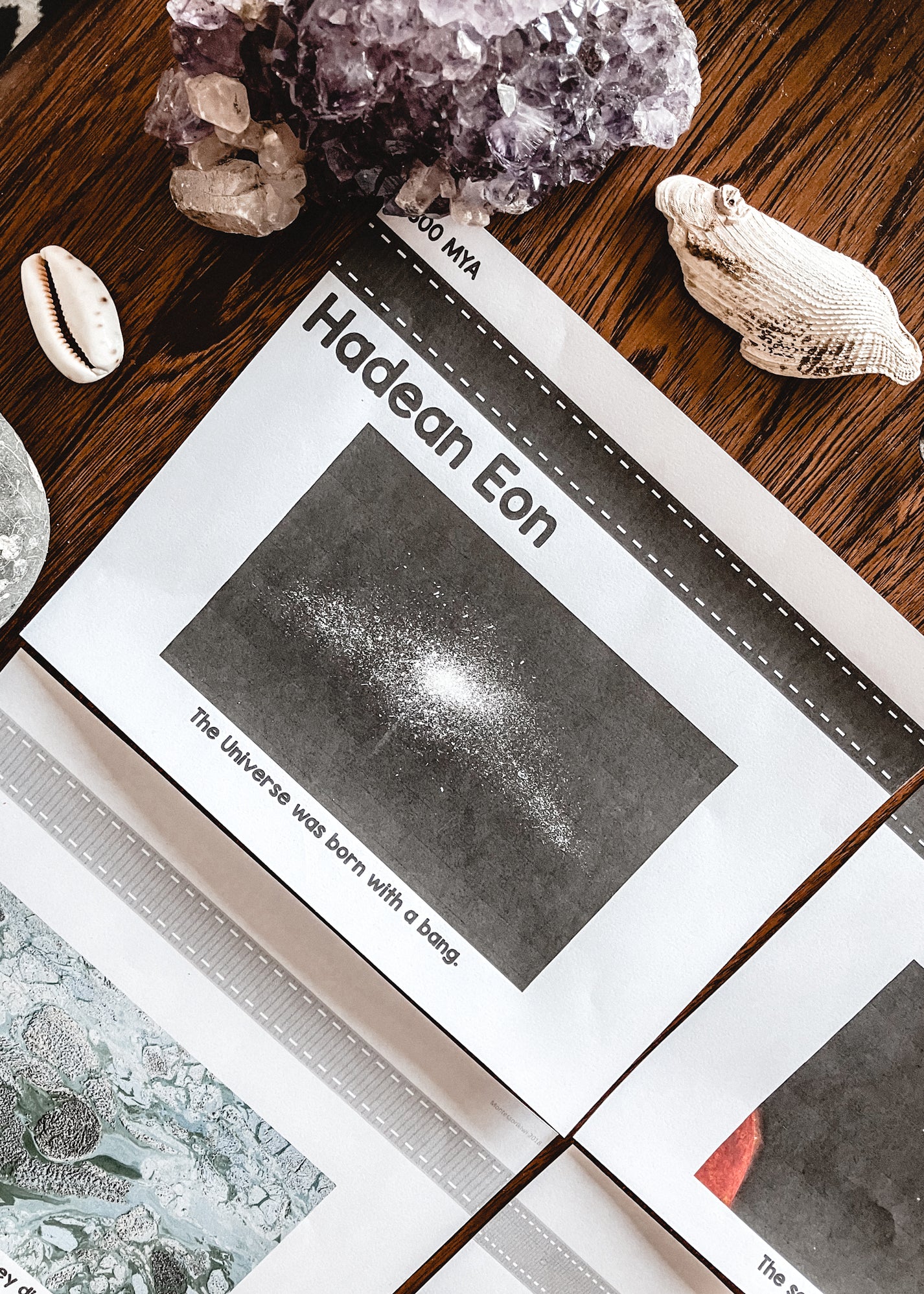 Montessori Clock of Eras timeline of life (cosmic) – montessorikiwi