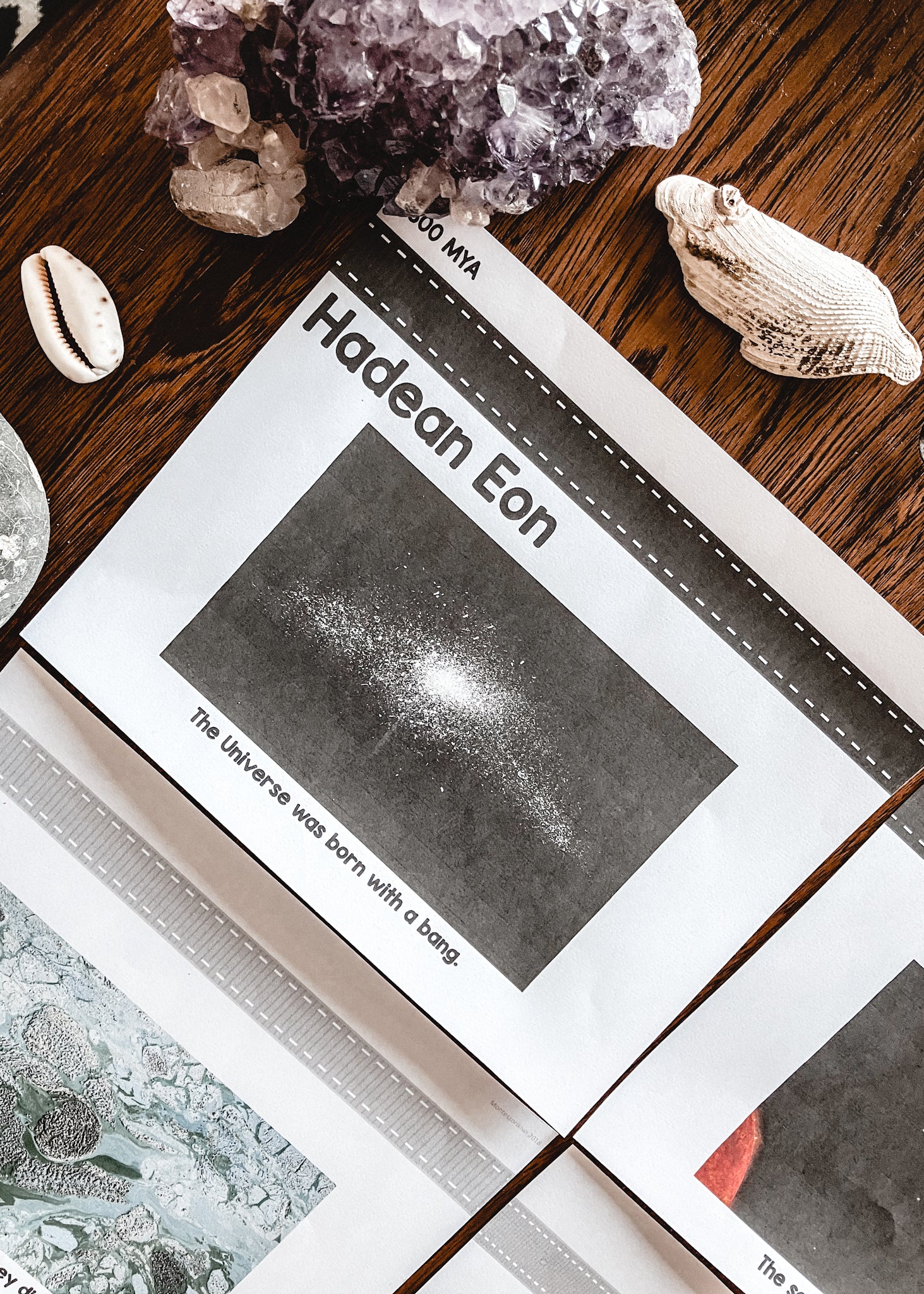 Montessori Clock of Eras timeline of life (cosmic) – montessorikiwi