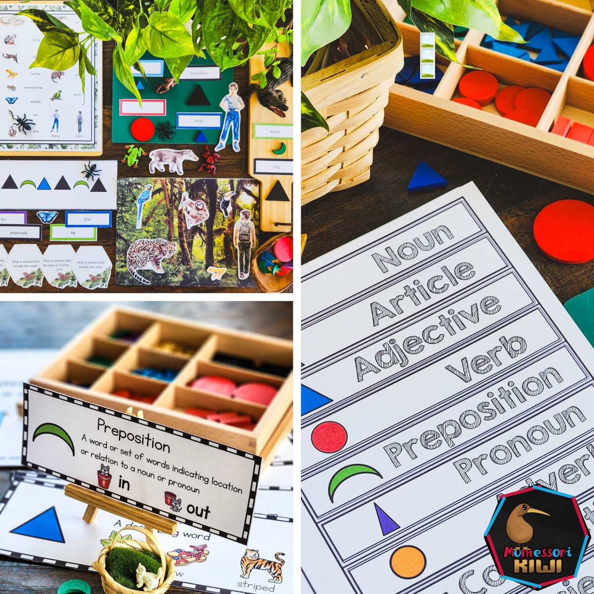 Montessori Writing & Language Bundle (Ages 5–9) – Develop Grammar, Sen ...