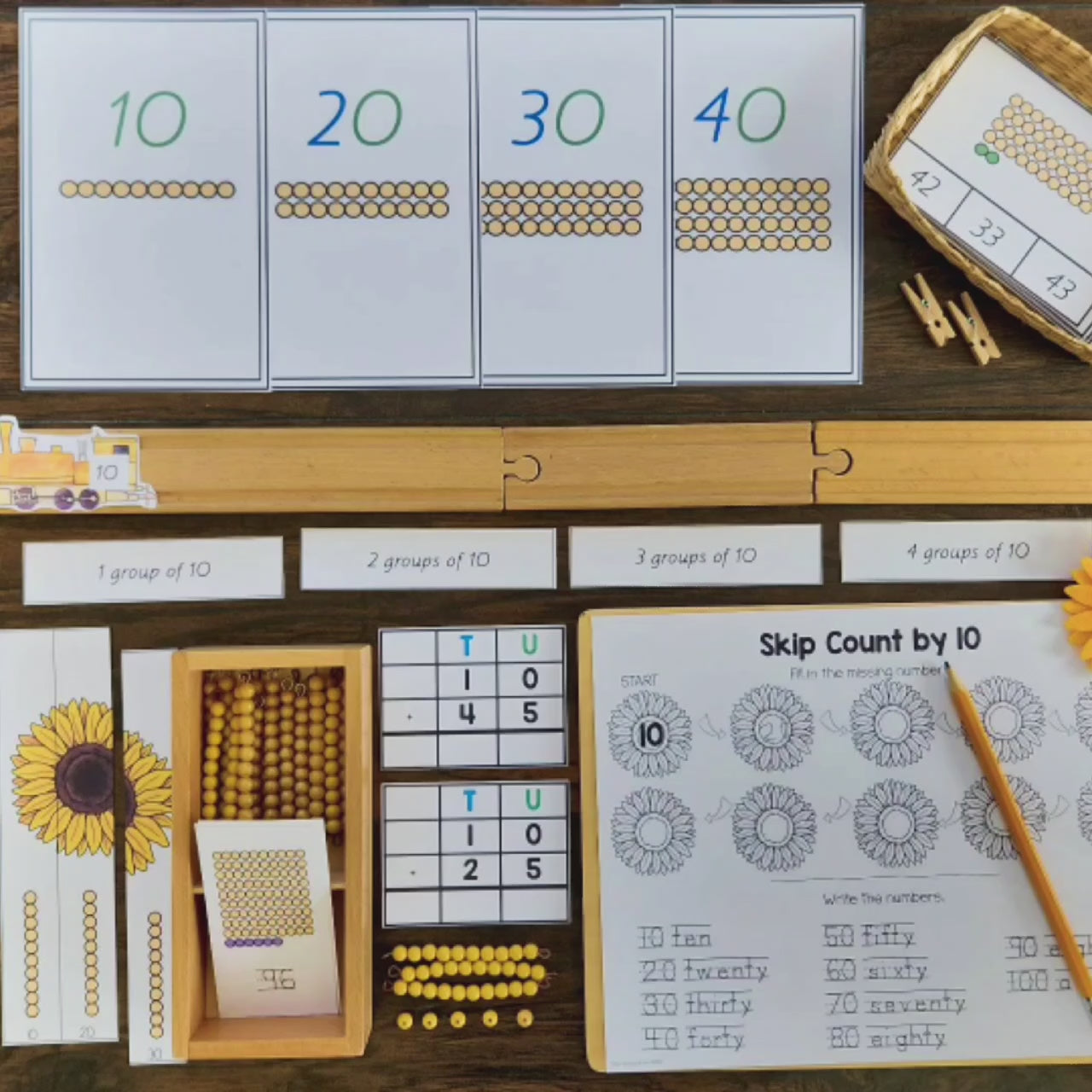 Skip counting in 10 - Montessori inspired (math) – montessorikiwi
