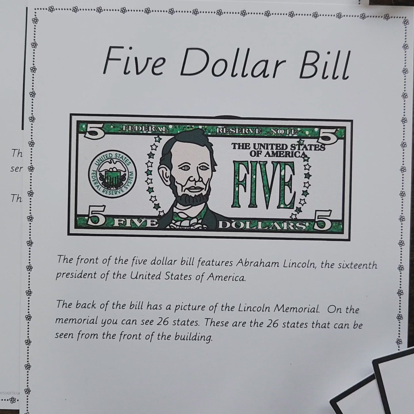 US Money Bundle – montessorikiwi