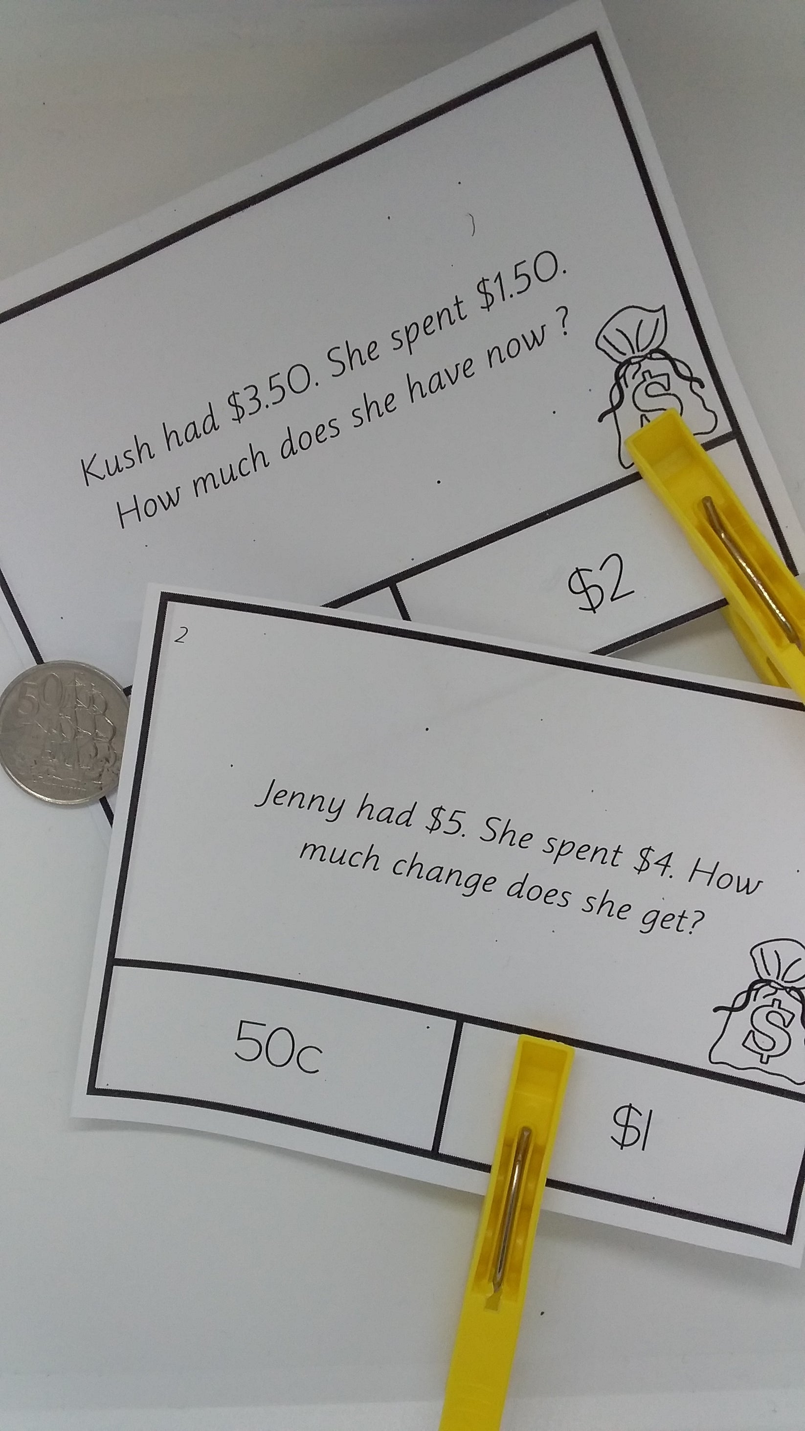 New Zealand Money Level 2: giving change word problems – montessorikiwi