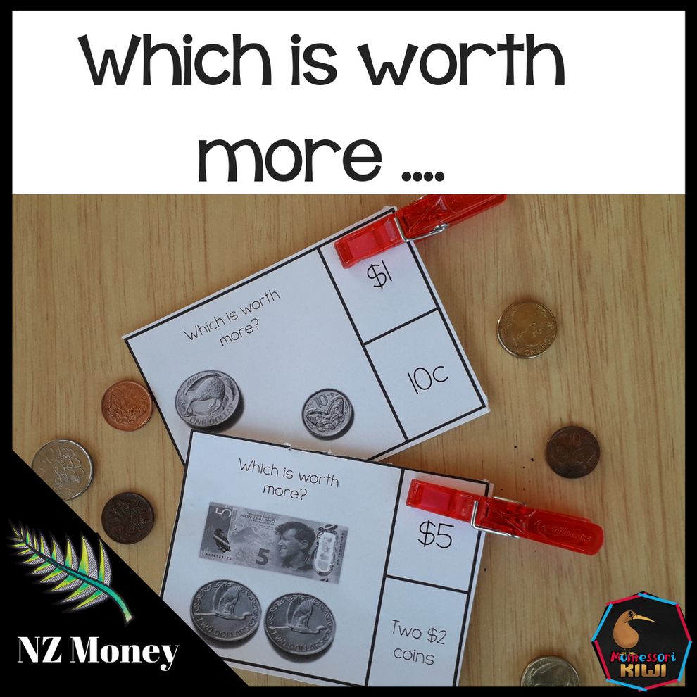 New Zealand Money Level 1 - which is worth more? – montessorikiwi