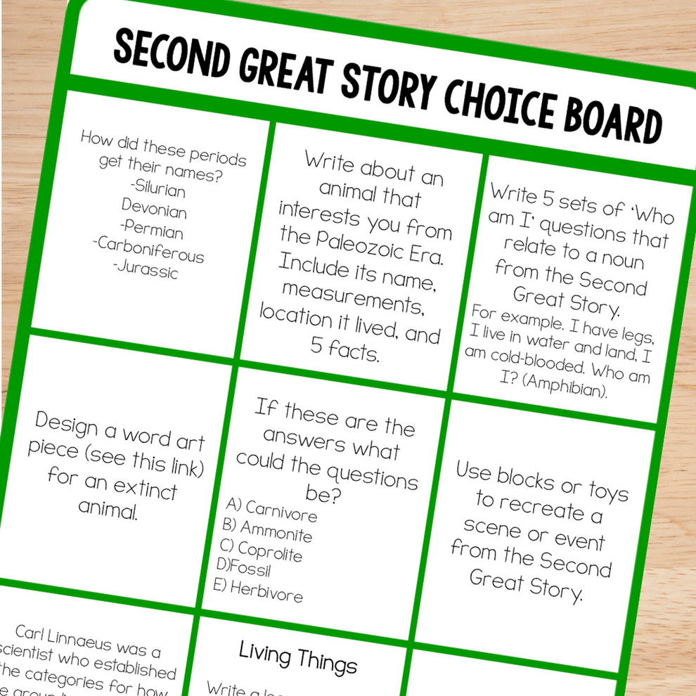 Great Story Choice Board Bundle – montessorikiwi