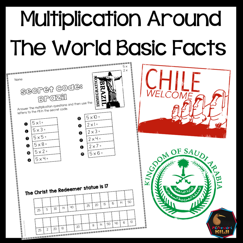 Multiplication Basic Facts (Around the World, Break the Code ...