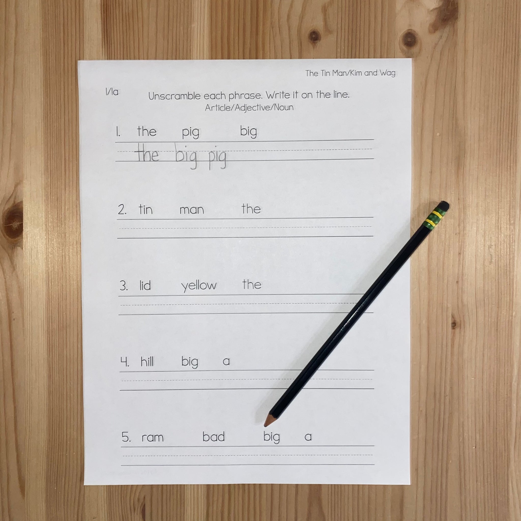 Montessori Phonetic Grammar - Proficiency Sentences Set 1 (literacy ...