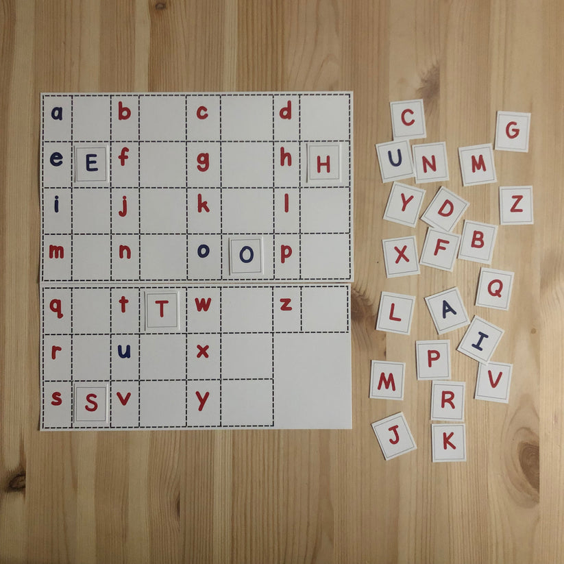 Montessori Alphabet Upper and Lower case letter match up (literacy ...
