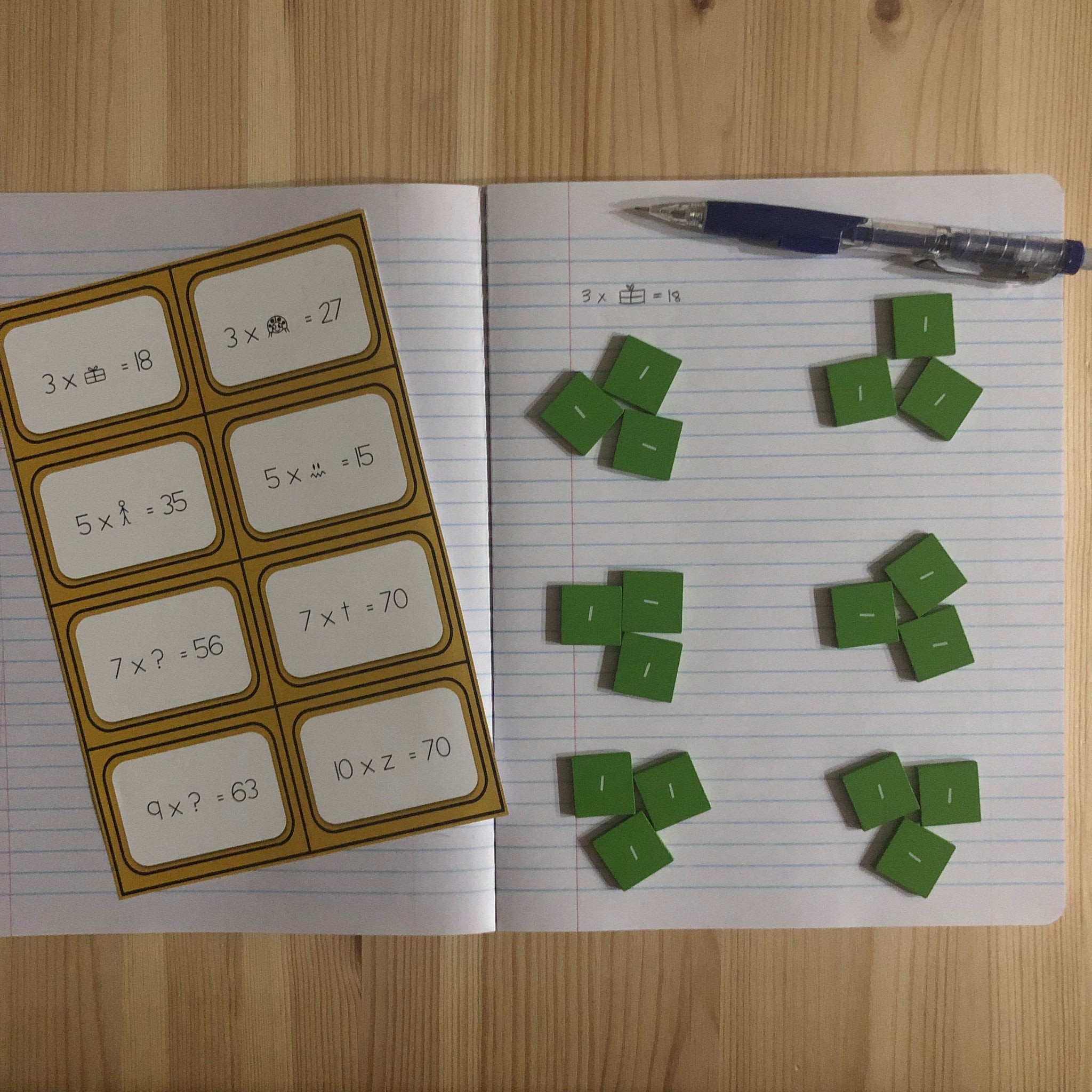 Alternative formats for Multiplication - basic facts – montessorikiwi