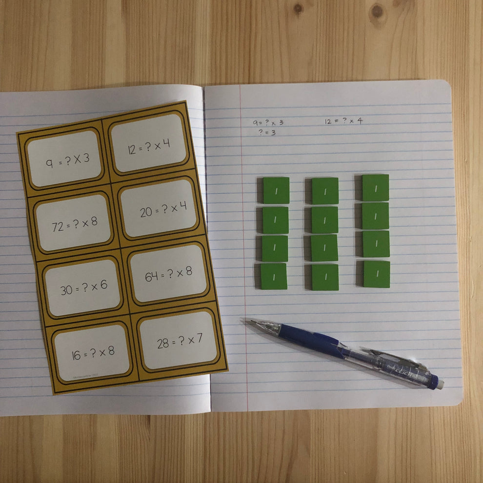 Alternative formats for Multiplication - basic facts – montessorikiwi