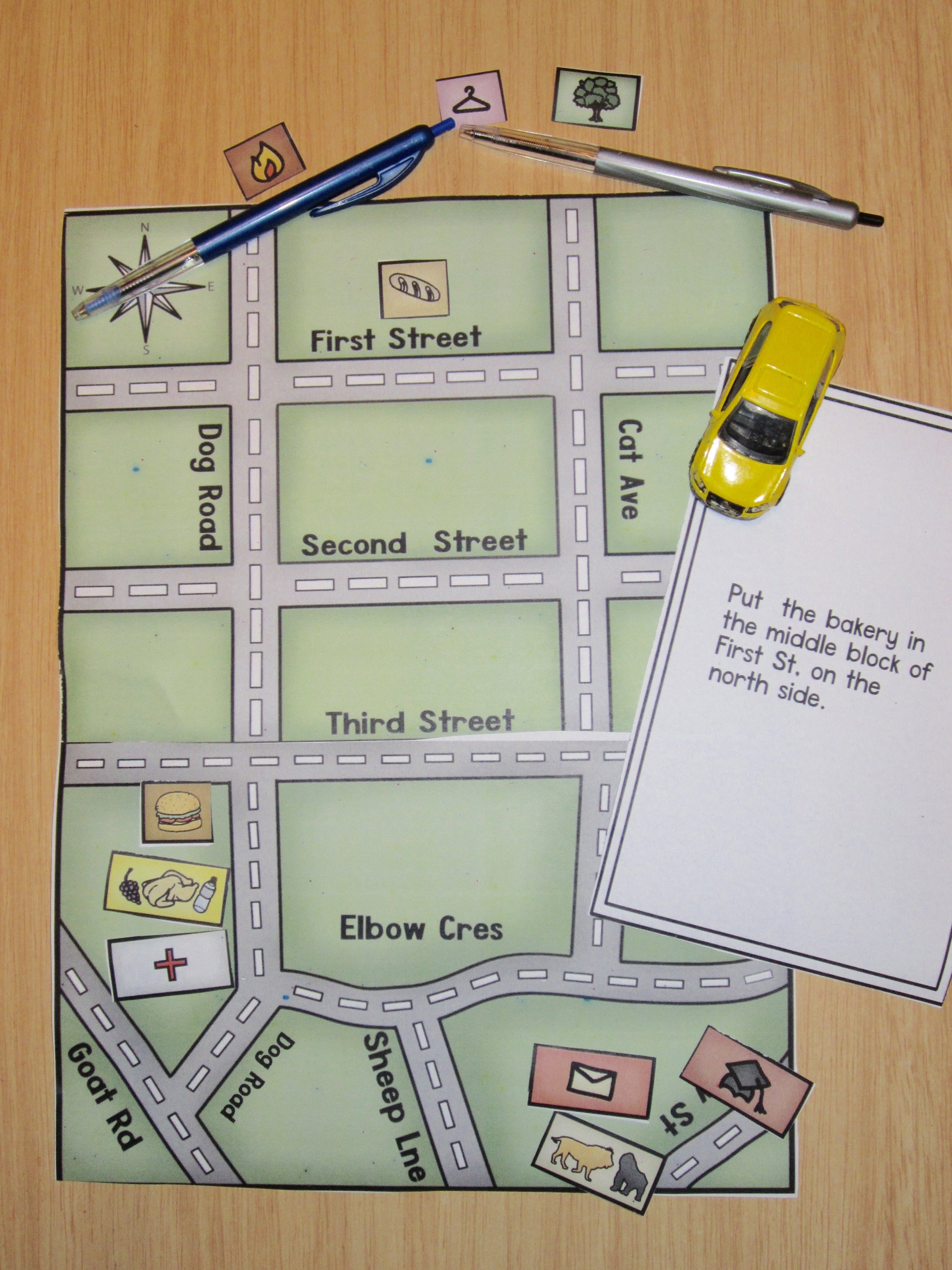 Hands on map reading and following cardinal directions – montessorikiwi