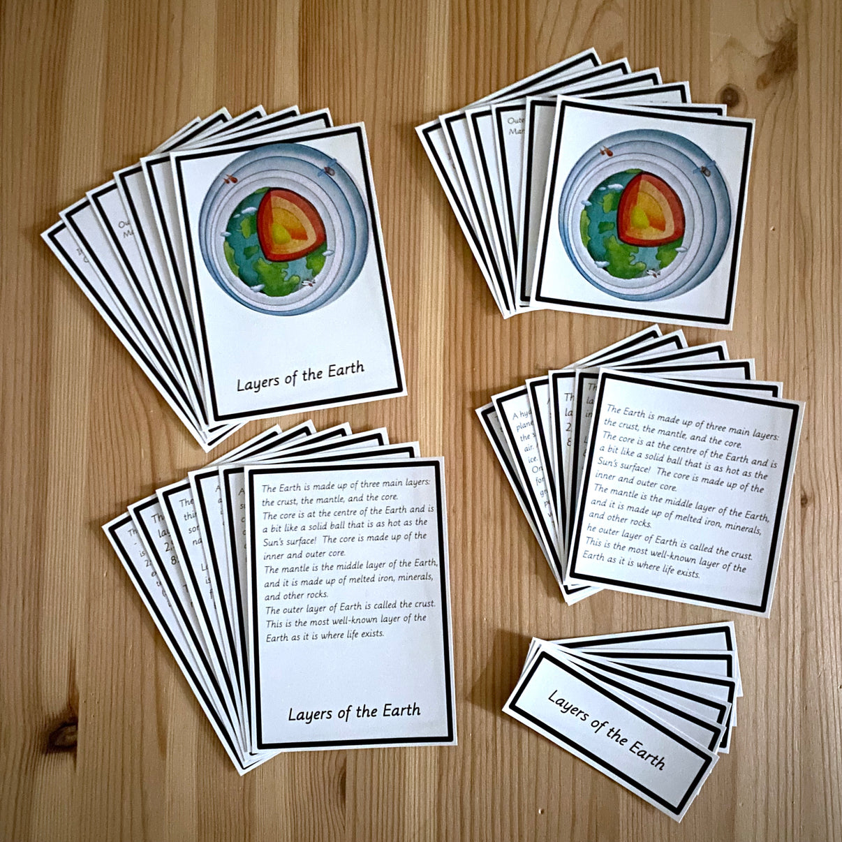 Montessori Geographic Impressionistic Charts - Space, Sun and Earth ...