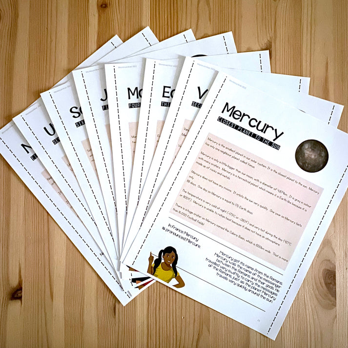 Montessori Geographic Impressionistic Charts - Space, Sun and Earth ...