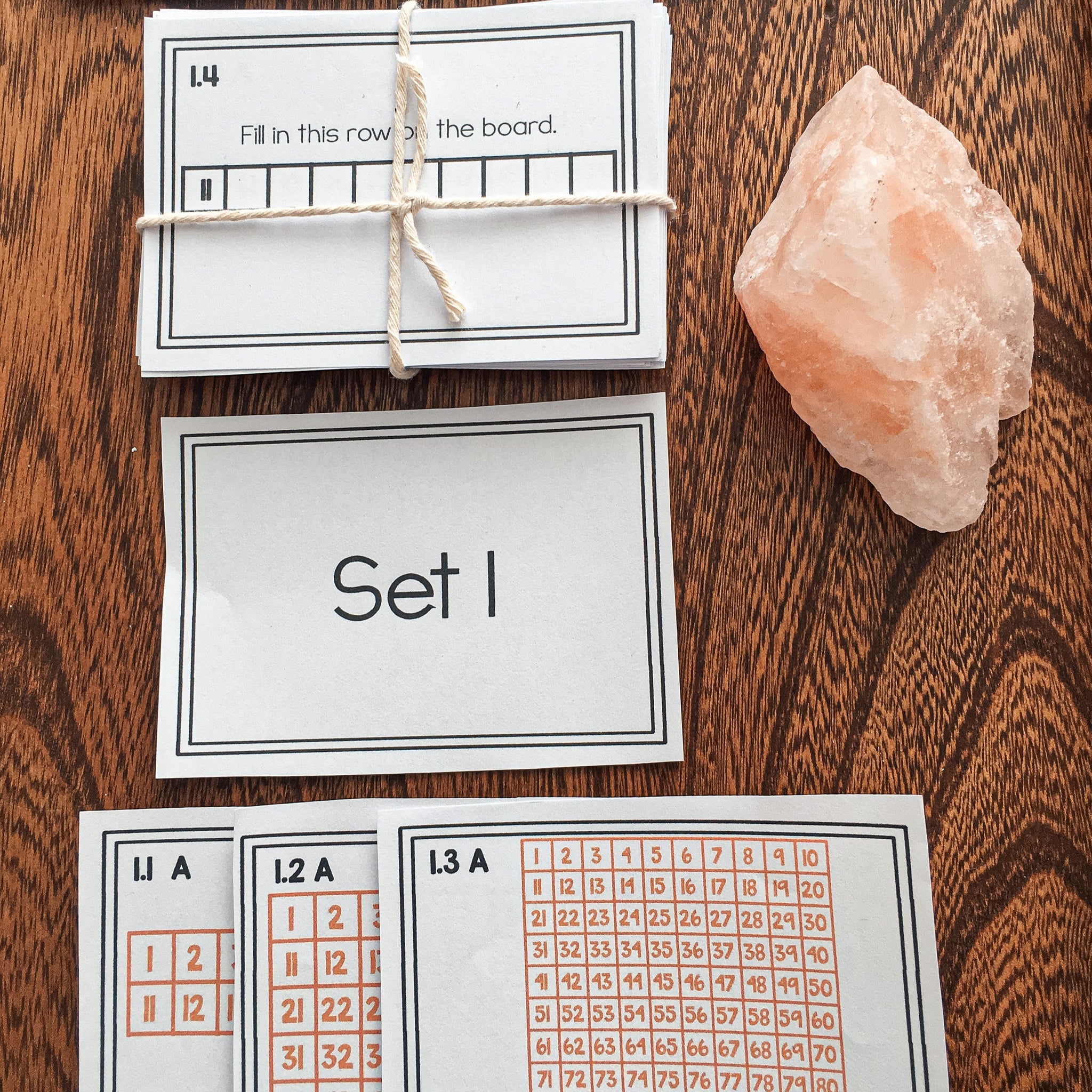 Montessori math: hundreds board task cards SET 1 – montessorikiwi