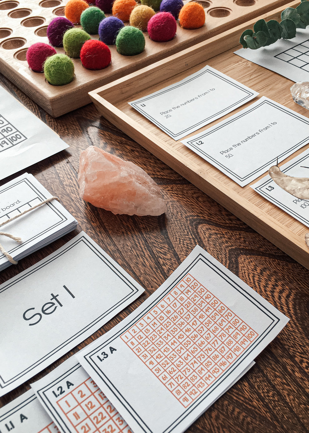 Montessori math: hundreds board 100 board task cards Bundle ...
