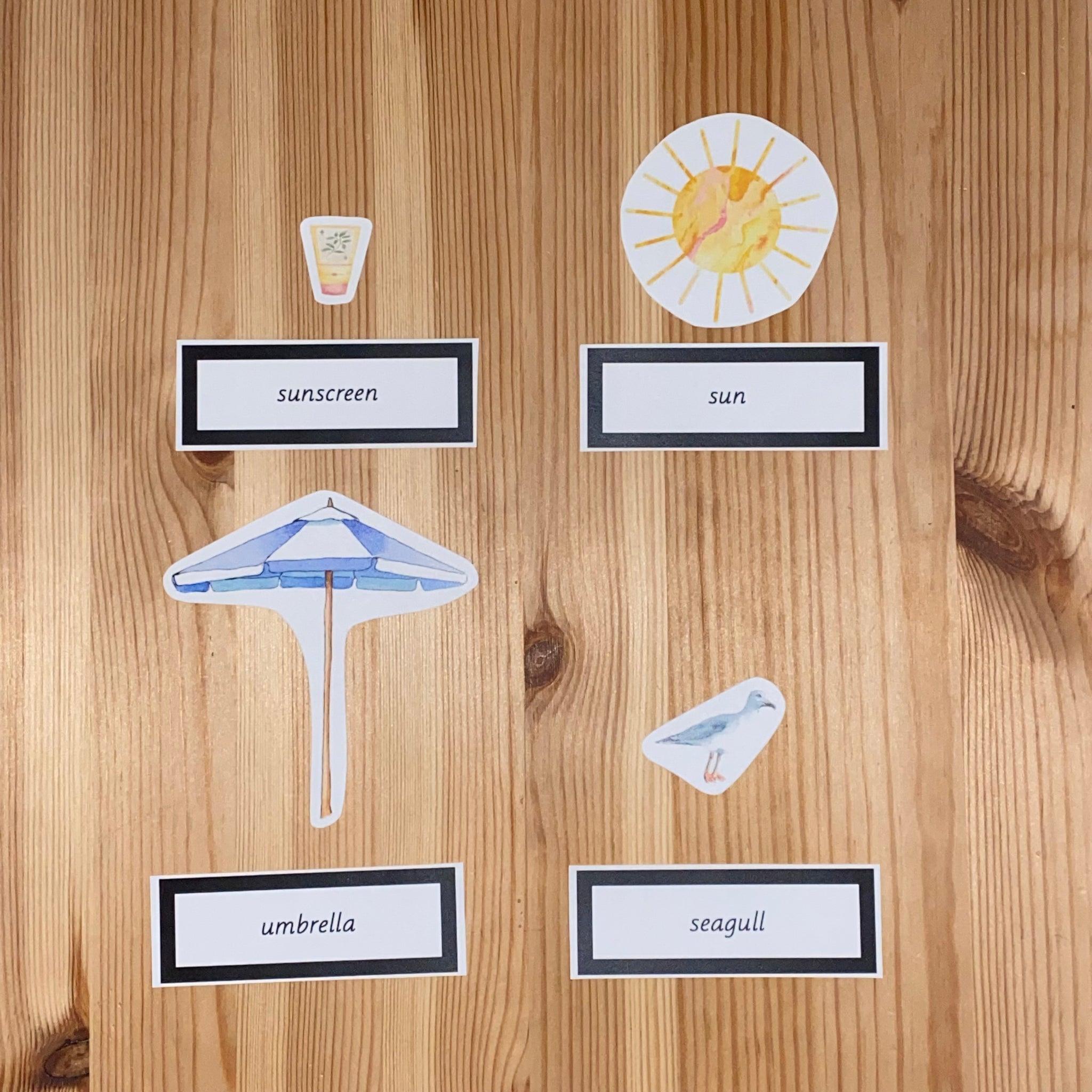 A Day At The Beach Miniature Environment (literacy) – montessorikiwi