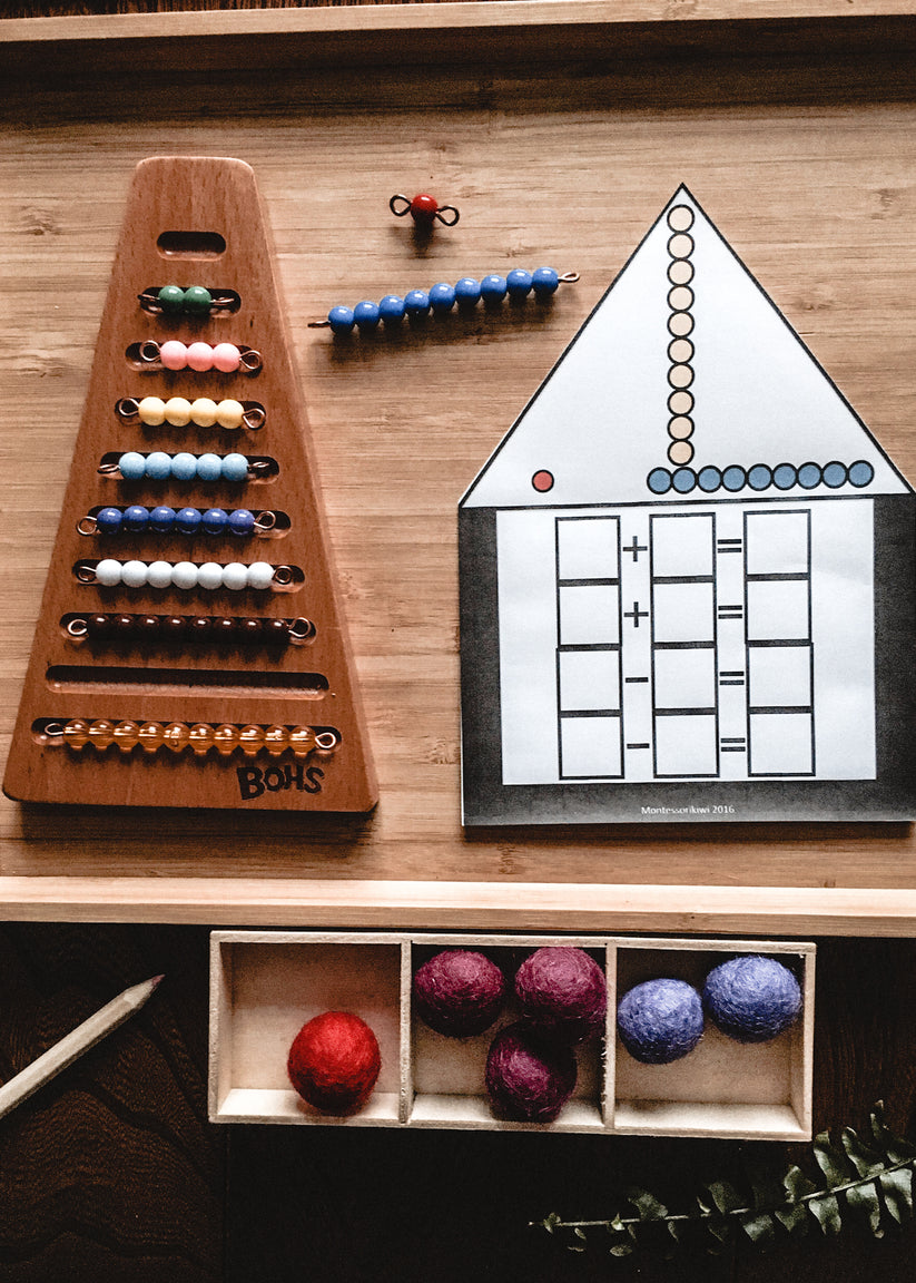 Colored Bead Fact Families to 10 – montessorikiwi