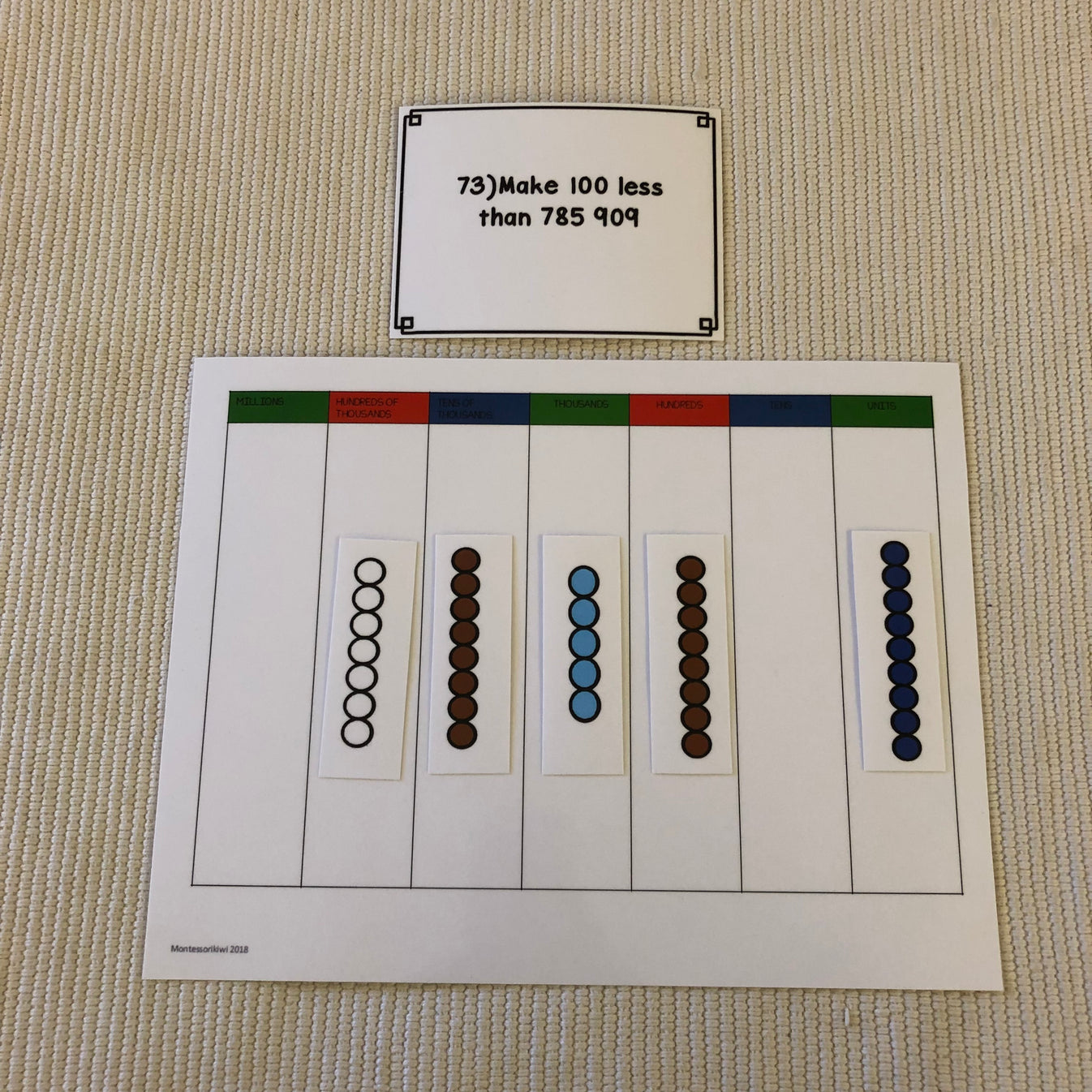 Montessori math: advanced place value task cards set 2 – montessorikiwi