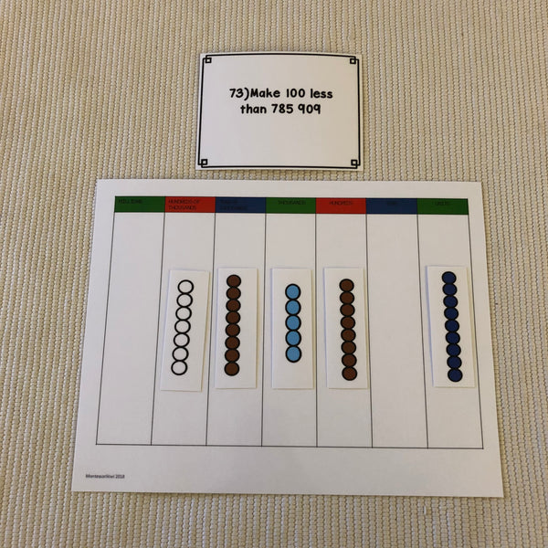 Montessori math: advanced place value task cards set 2 – montessorikiwi